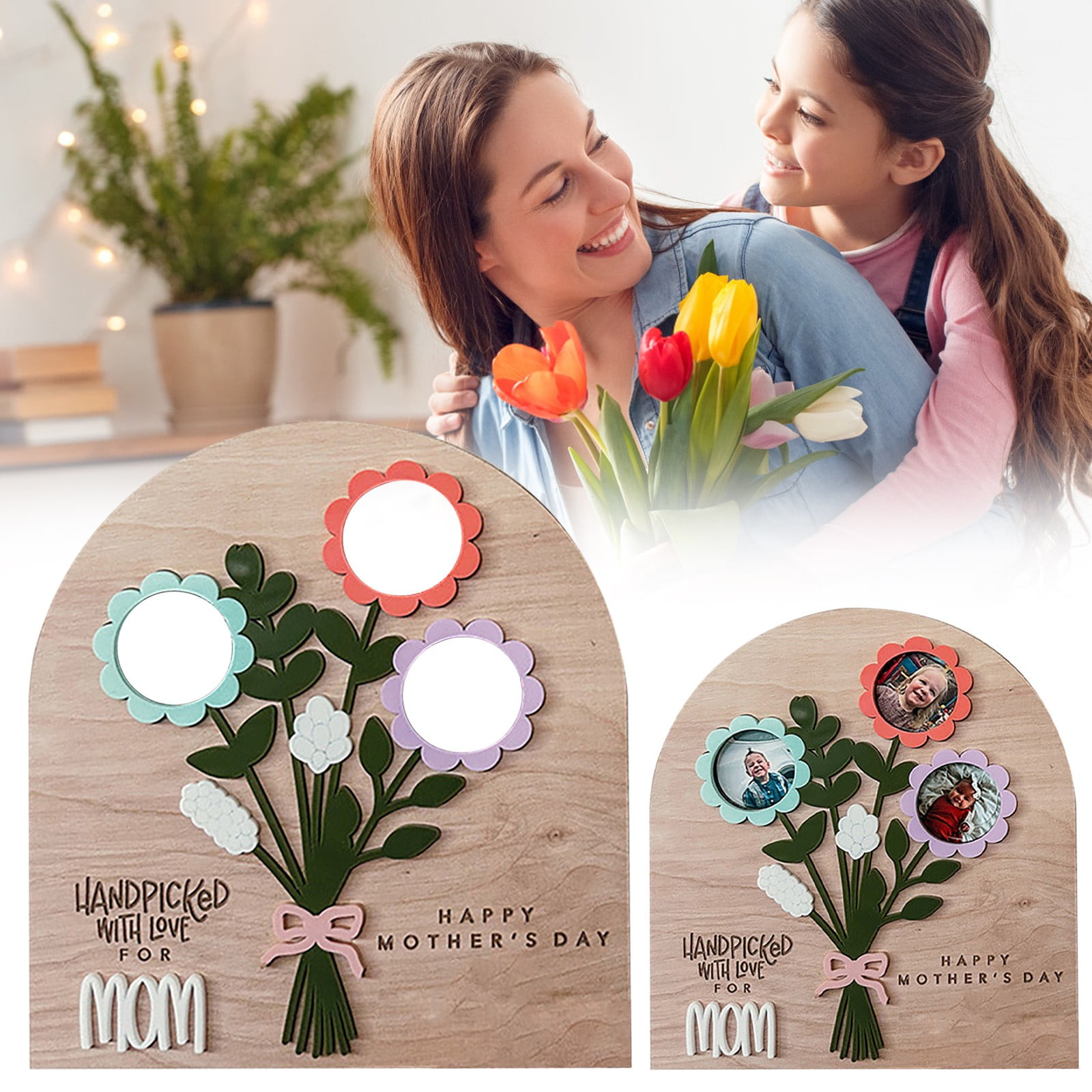 Clearance Handprint Flowers Sign Personalized Flowers For Grandma With ...