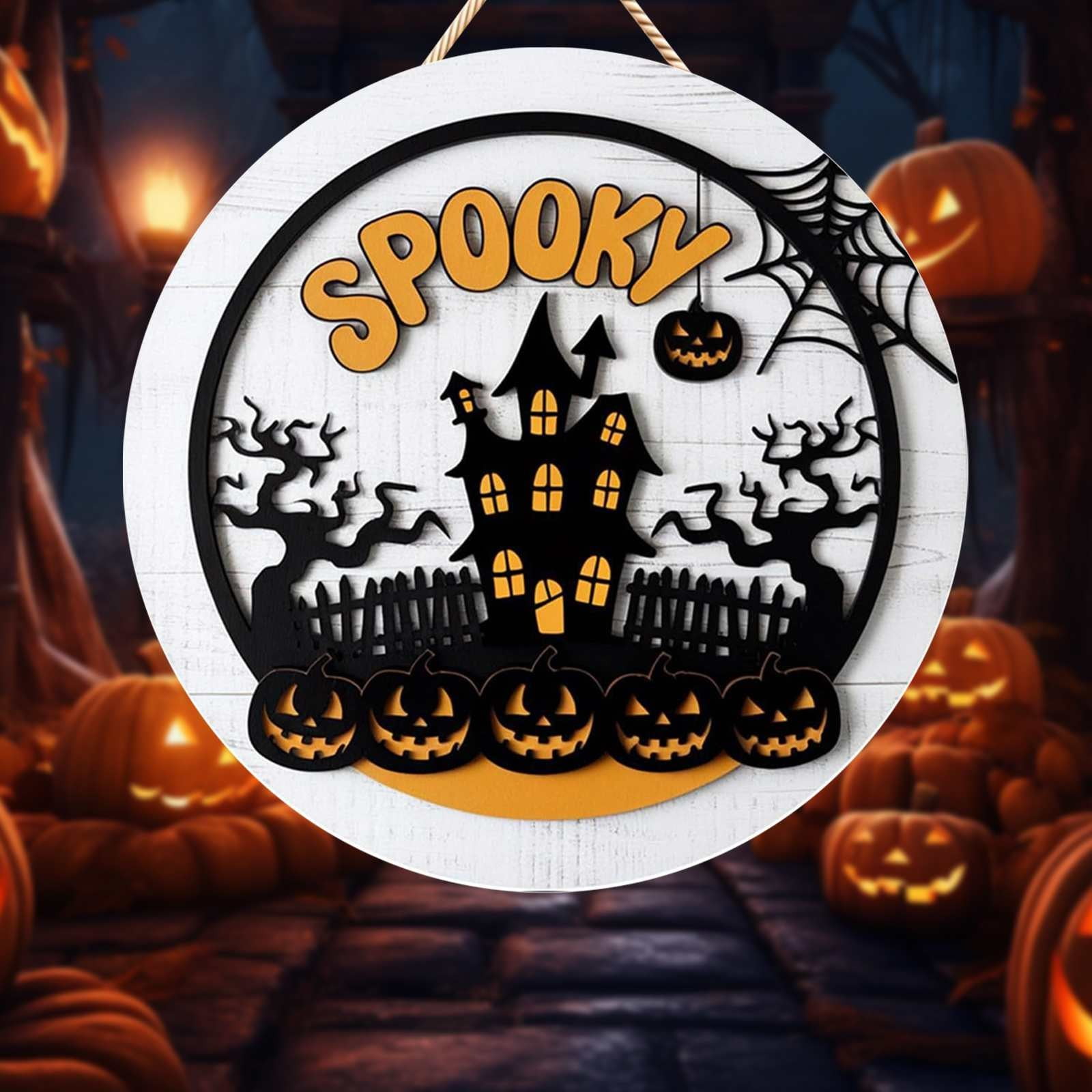 Clearance Hangs under $10,Happy Halloween Wooden Hanging Sign Halloween ...