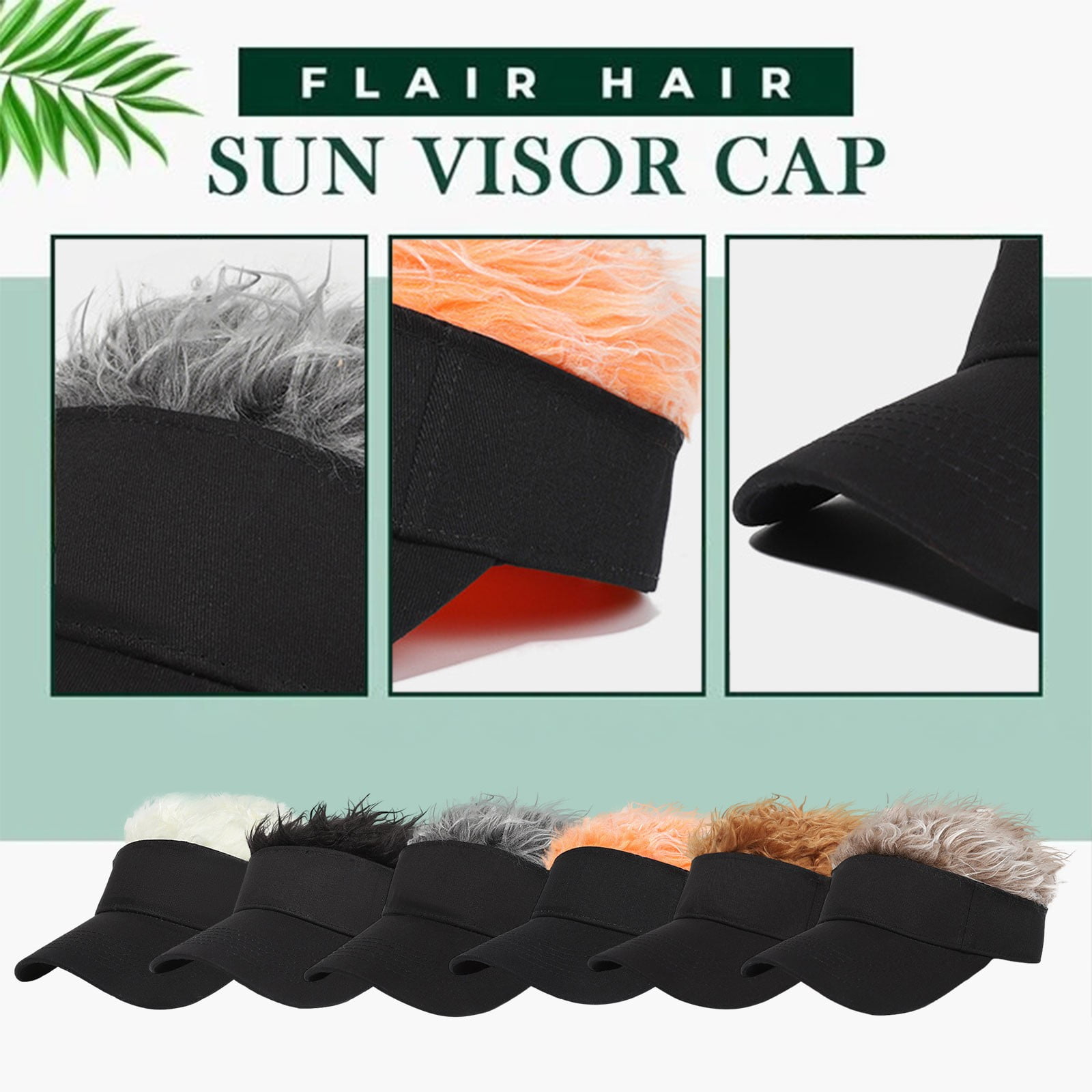 Clearance! Hassda Adjustable Visor with Wig Fashionable Men's and Women ...