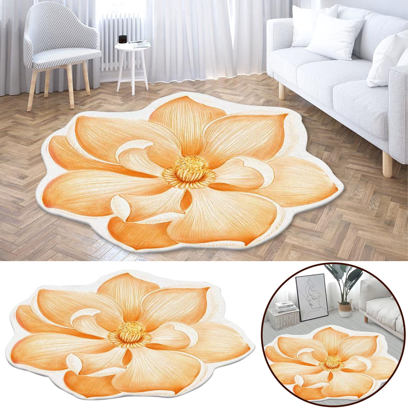 Clearance! Hewann 3D Flower Mat 3D Flower Shaped Floor Mat - Soft ...