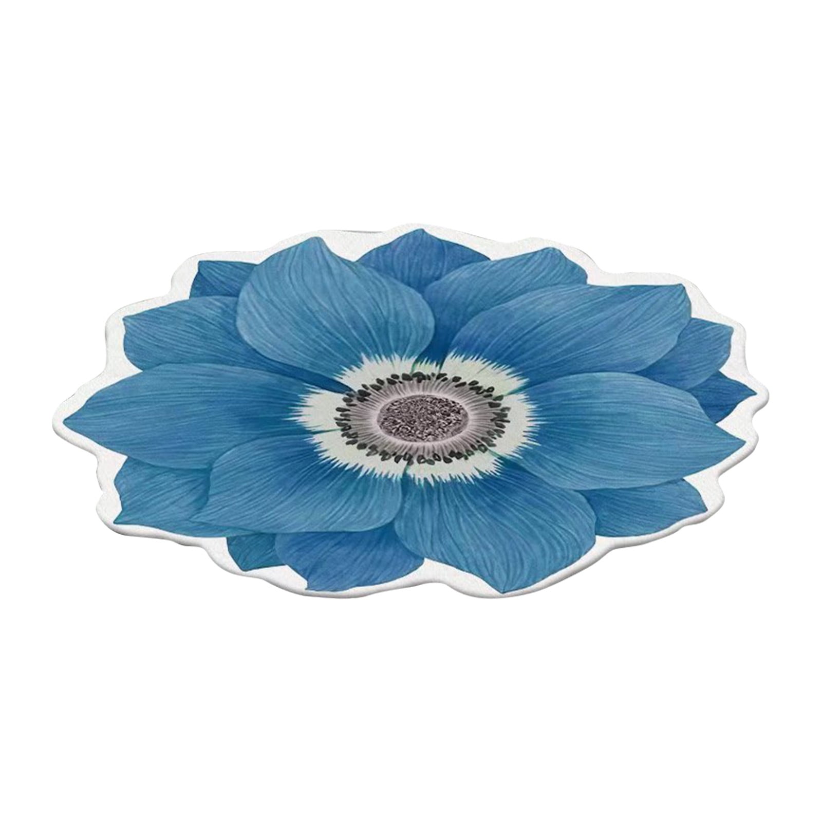 Clearance! Hewann Crystal Velvet Rug 3D Flower Shaped Floor Mat - Soft ...