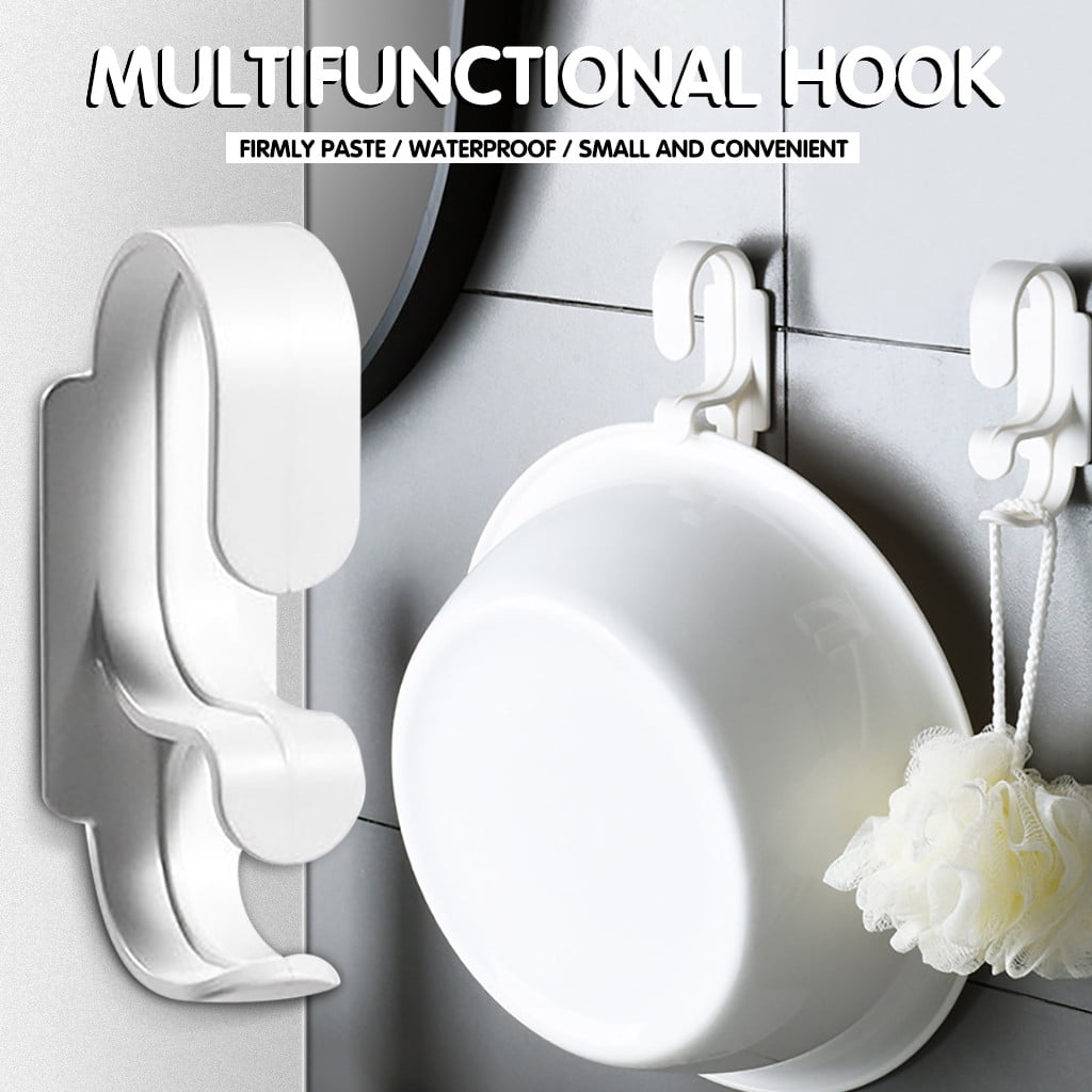 Hewann Non-Stick Wall Hook Double-Layer Washbasin Hook for Bathroom ...
