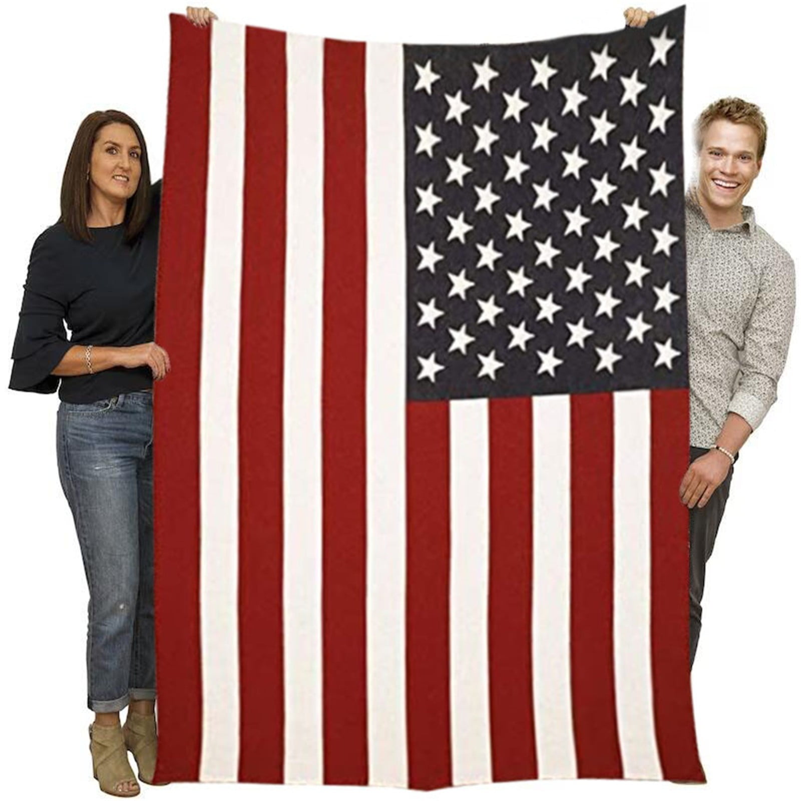 Hewann Soft Cotton Throw American Flag Blanket | Soft Cotton Vintage ...