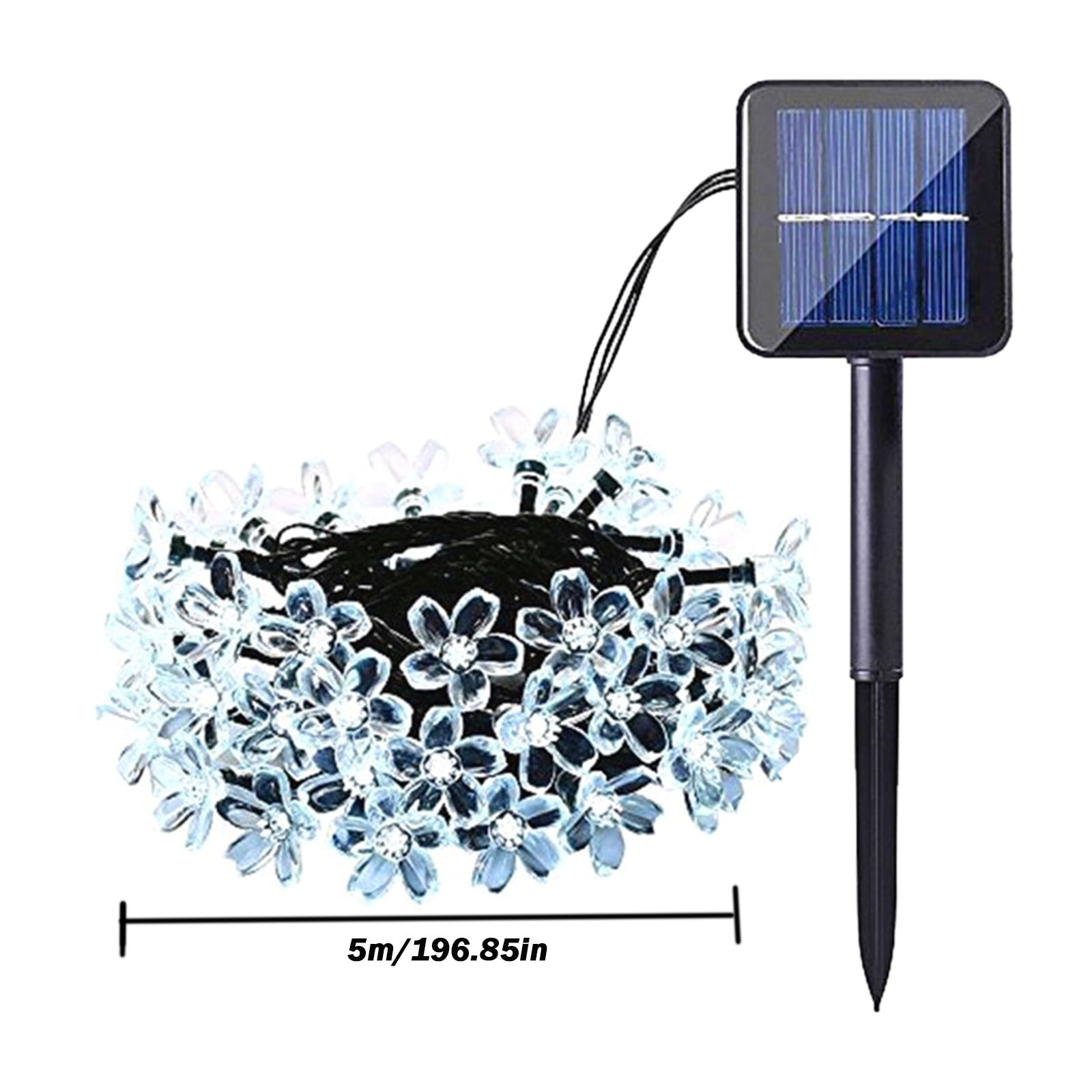 Clearance! Hewann String Lights Card Slot Led Solar Light String Flower ...