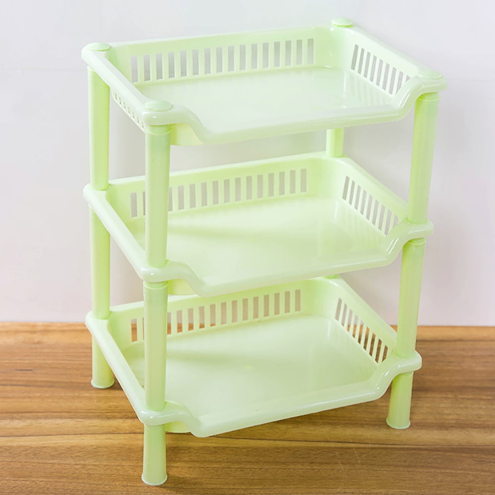 Clearance! Hewann Tiered Storage Rack 3 Tier Plastic Corner Organizer ...