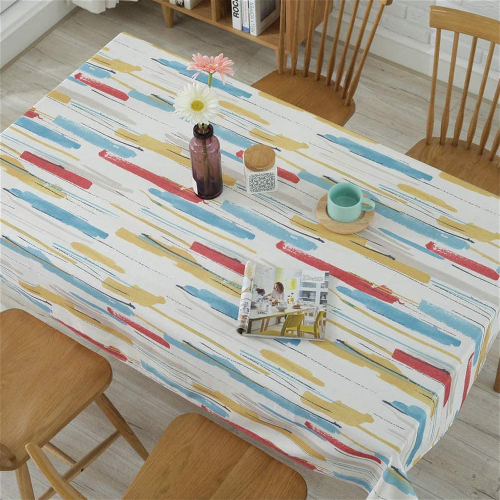 Clearance! Hewann Washable Tablecloth Rectangular Graffiti Tablecloth ...
