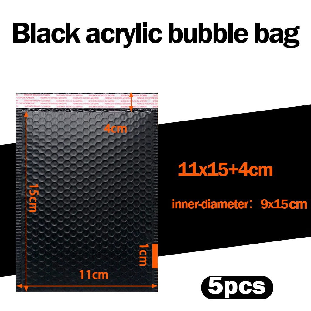 Hewann Waterproof Mailers 5Pcs Black Bubble Mailers Padded Envelopes ...