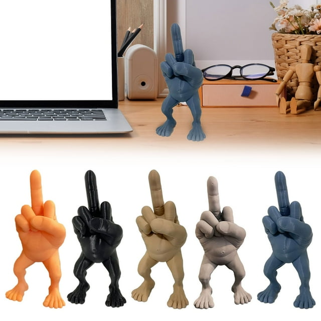 Clearance! Hexang Desktop Ornament Middle Finger Figure With Legs，Funny ...