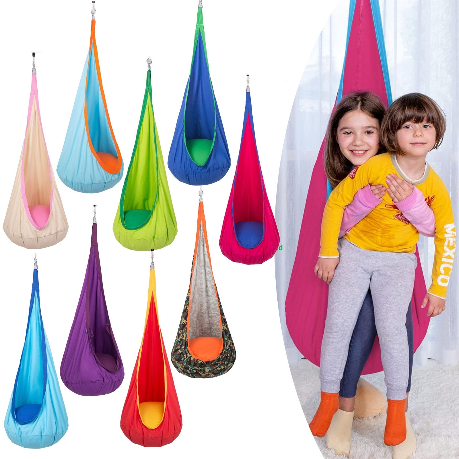 Clearance! Hexang Folding Chair Kids Pod Swing Chair Hanging Chair With ...