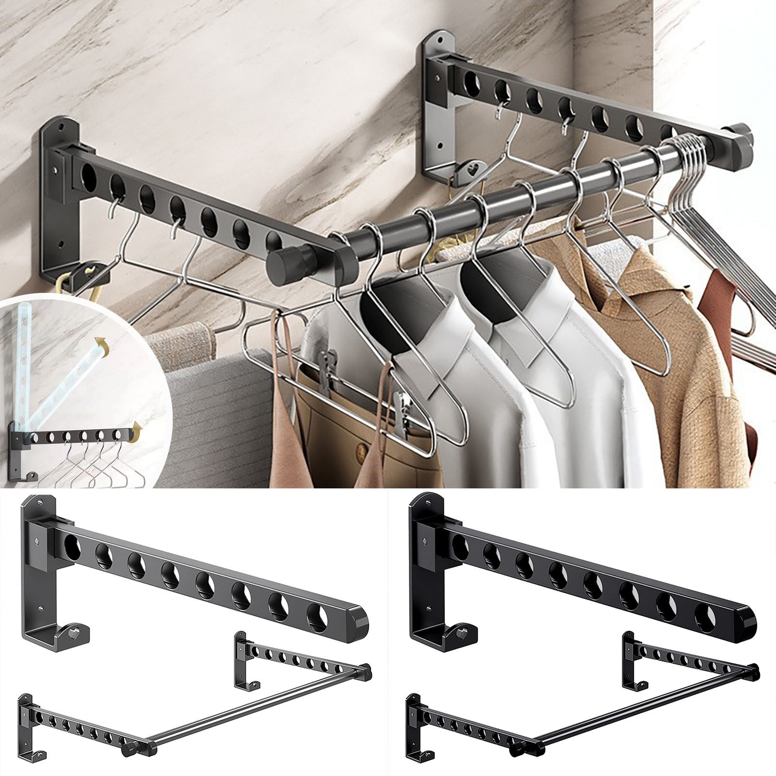 Clearance! Hexang Rack Creative Stacked Clothes Hanger Wall Mounted ...