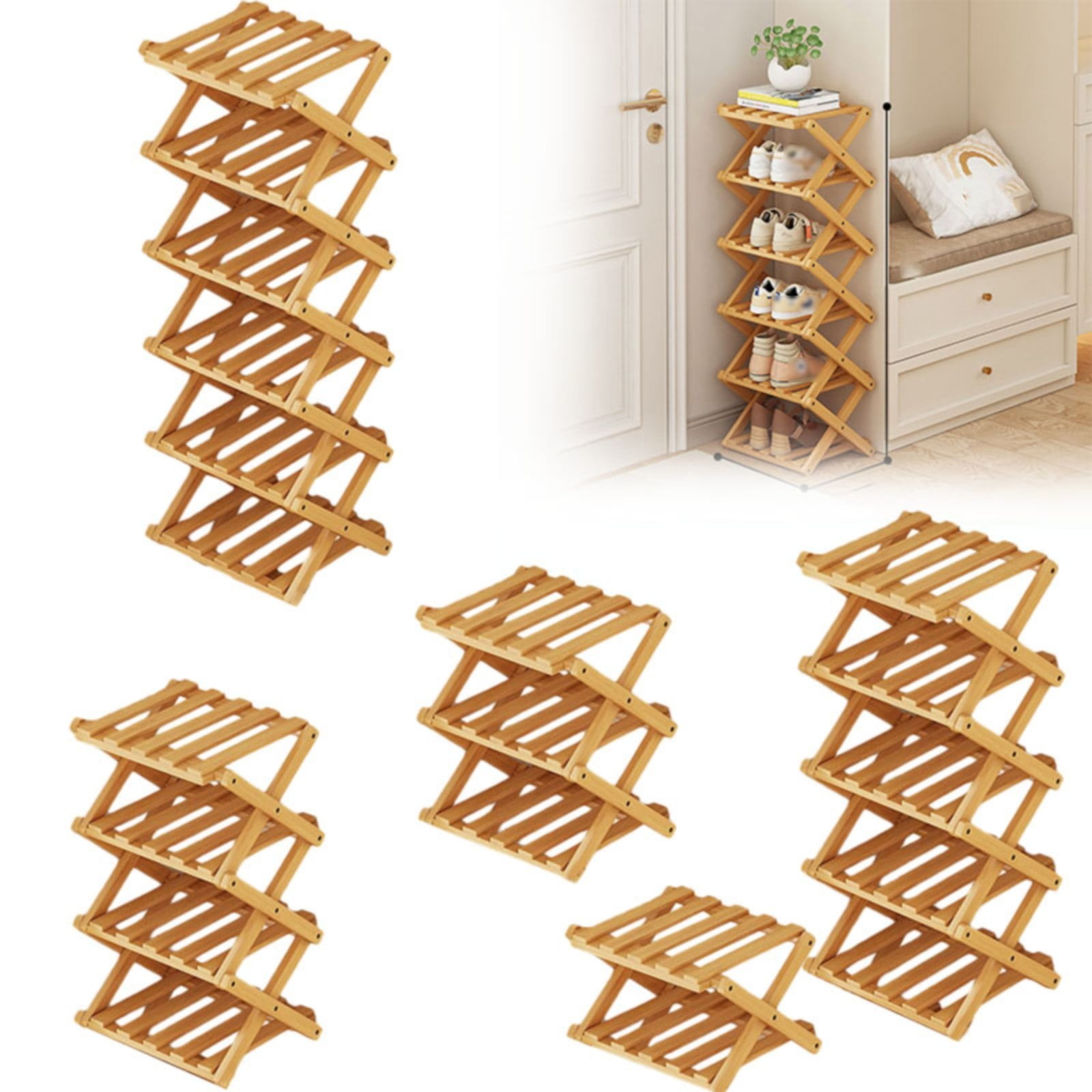 Clearance! Hexang Rack Entrance Shoe Rack Foldable Vertical Shoe ...