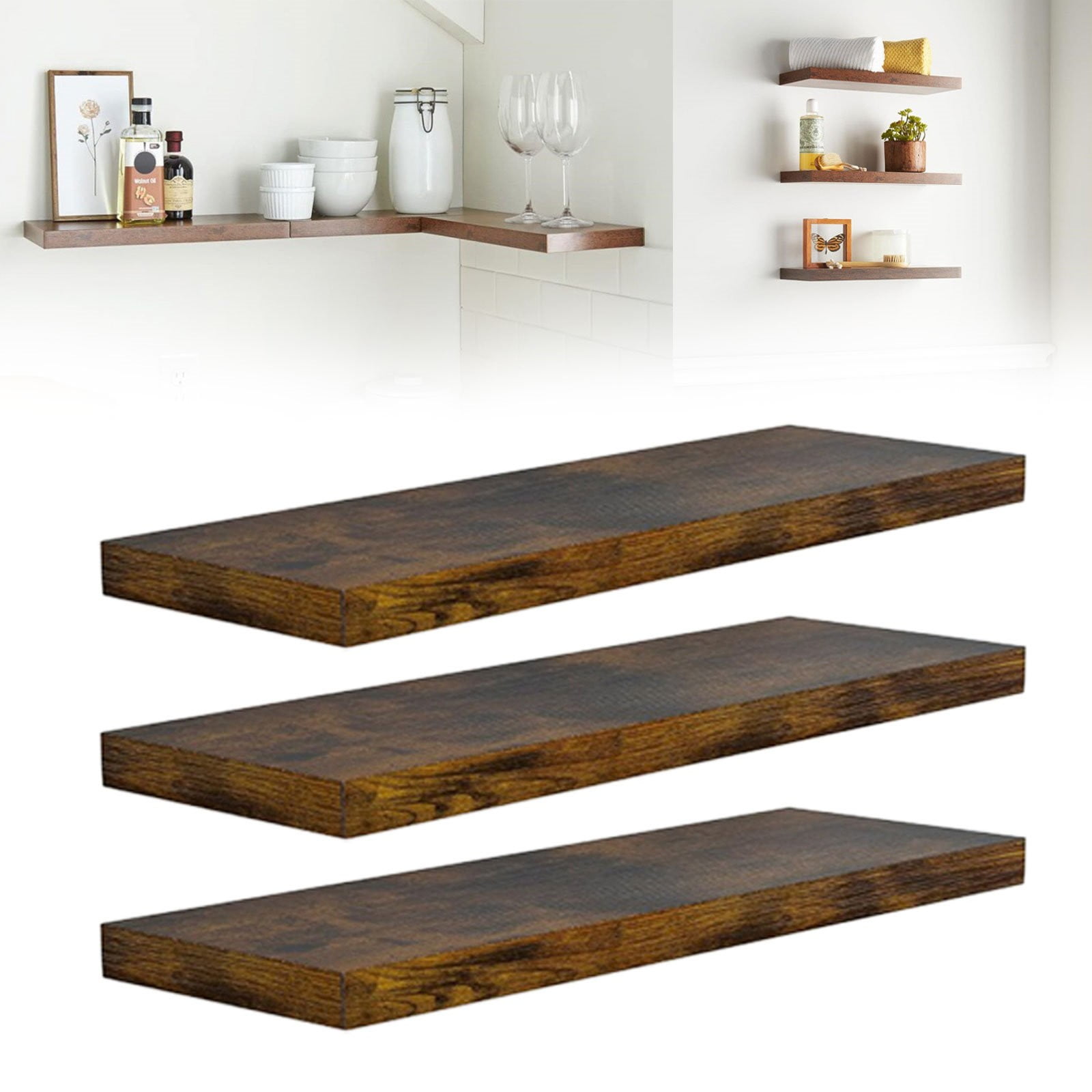 Clearance! Hilingoto Rack, Modern Floating Shelves for Wall Wide ...
