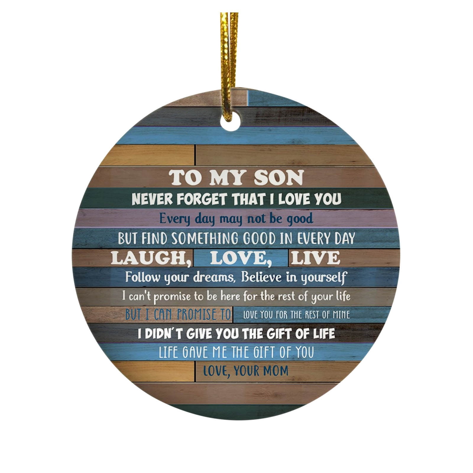 Clearance! Hmlai to My Son Pendant Gift for Son B, Christmas Ornament ...