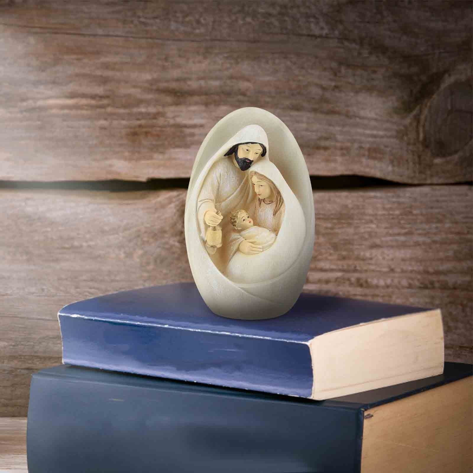 Clearance! Holy Family Figurine, 4'' Resin Statue Blessed Mother Mary ...