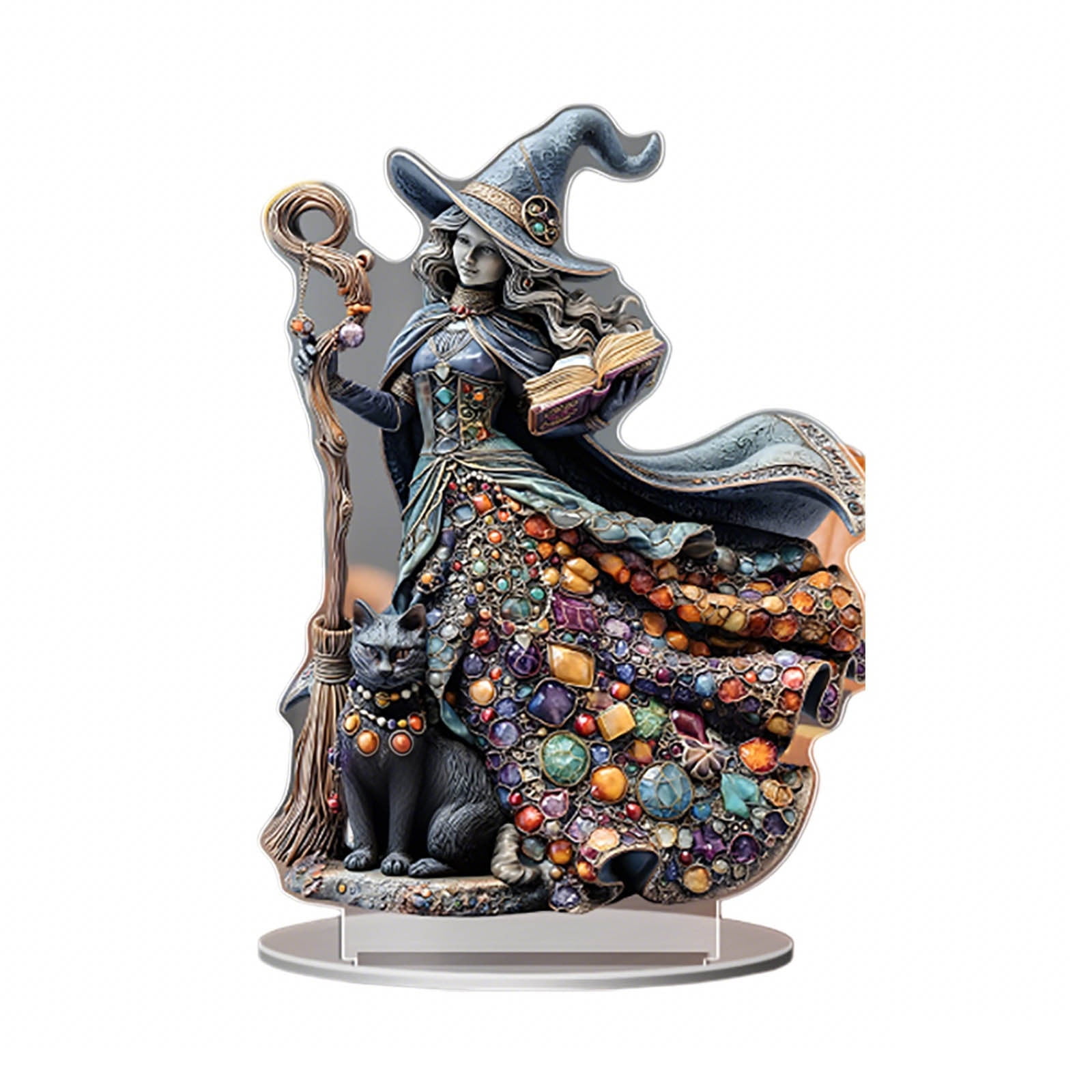 Clearance!Home Decor Halloween Witch Acrylic Sign Table Indoor 2D ...