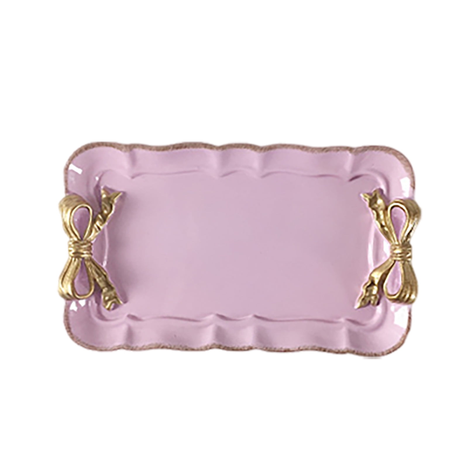 Clearance! Home Decor Perfume Tray Resin Vintage Bow Tray Decorative Vintage Tray for Necklaces ...