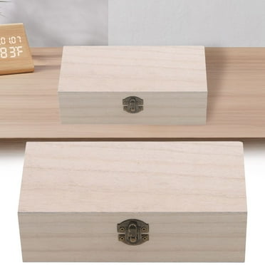 Rzvnmko Vintage Wooden Storage Box, 23x16x7.5cm, Rusty Bronze Fasteners ...