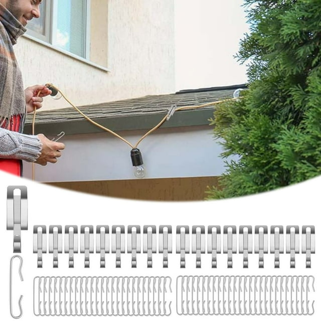 Clearance Hooks under $5 Moxweyeni 48 Pieces Heat Cable Roof Clips ...