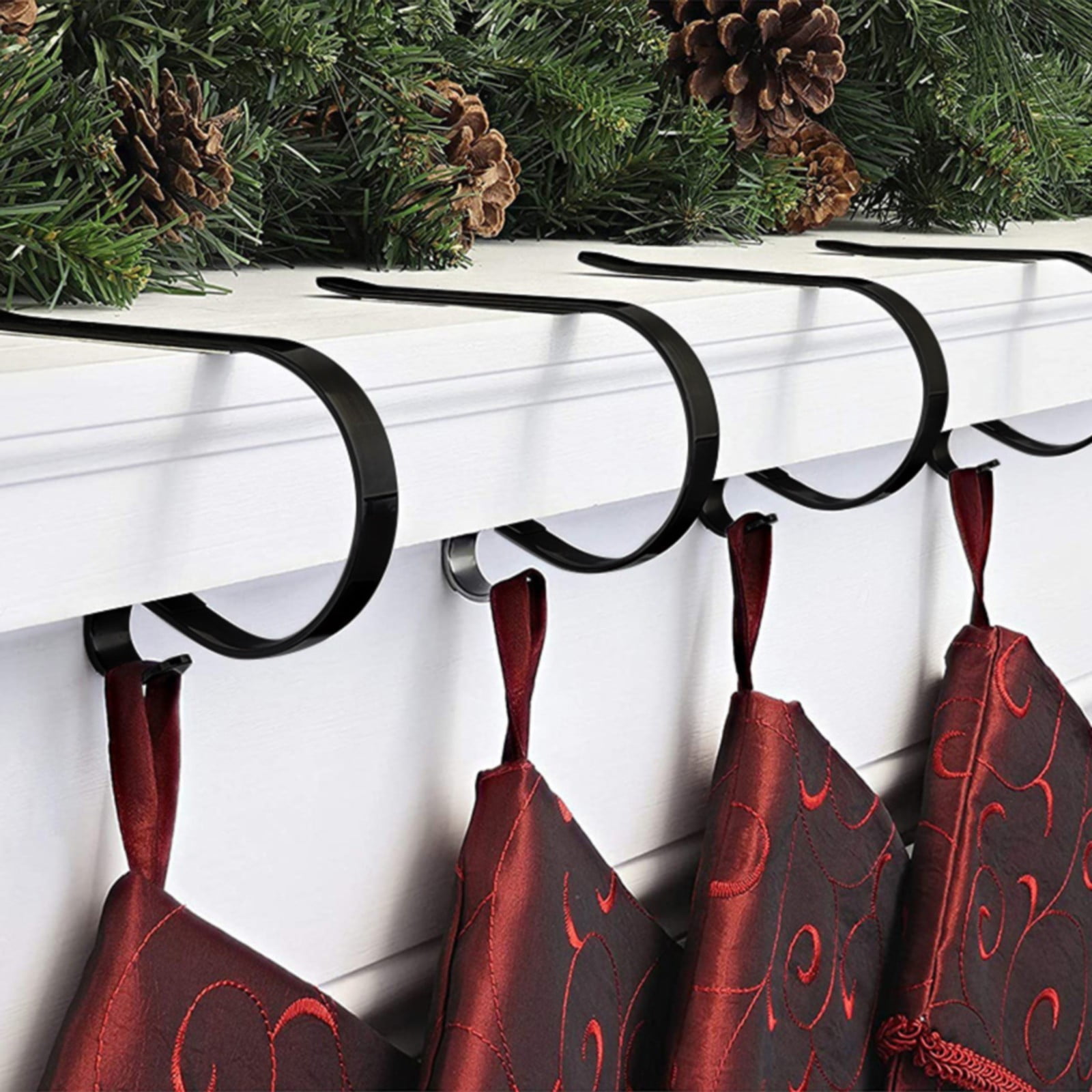 Clearance Hooks under $5,4 Pack Christmas Stocking Holder Low Profile ...