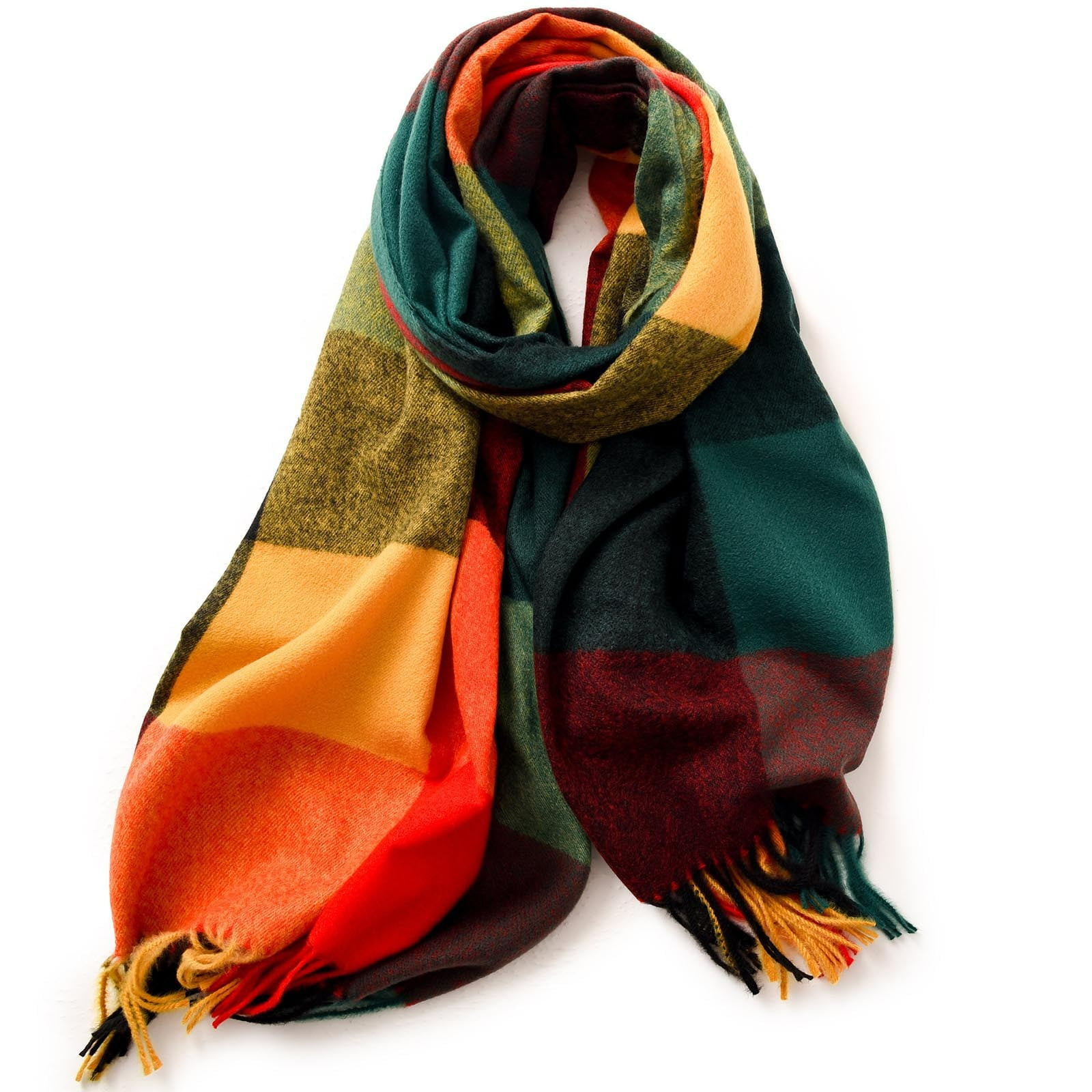 Horkkom Winter Scarf for Women Knitted Warm Long Scarves Soft Color ...