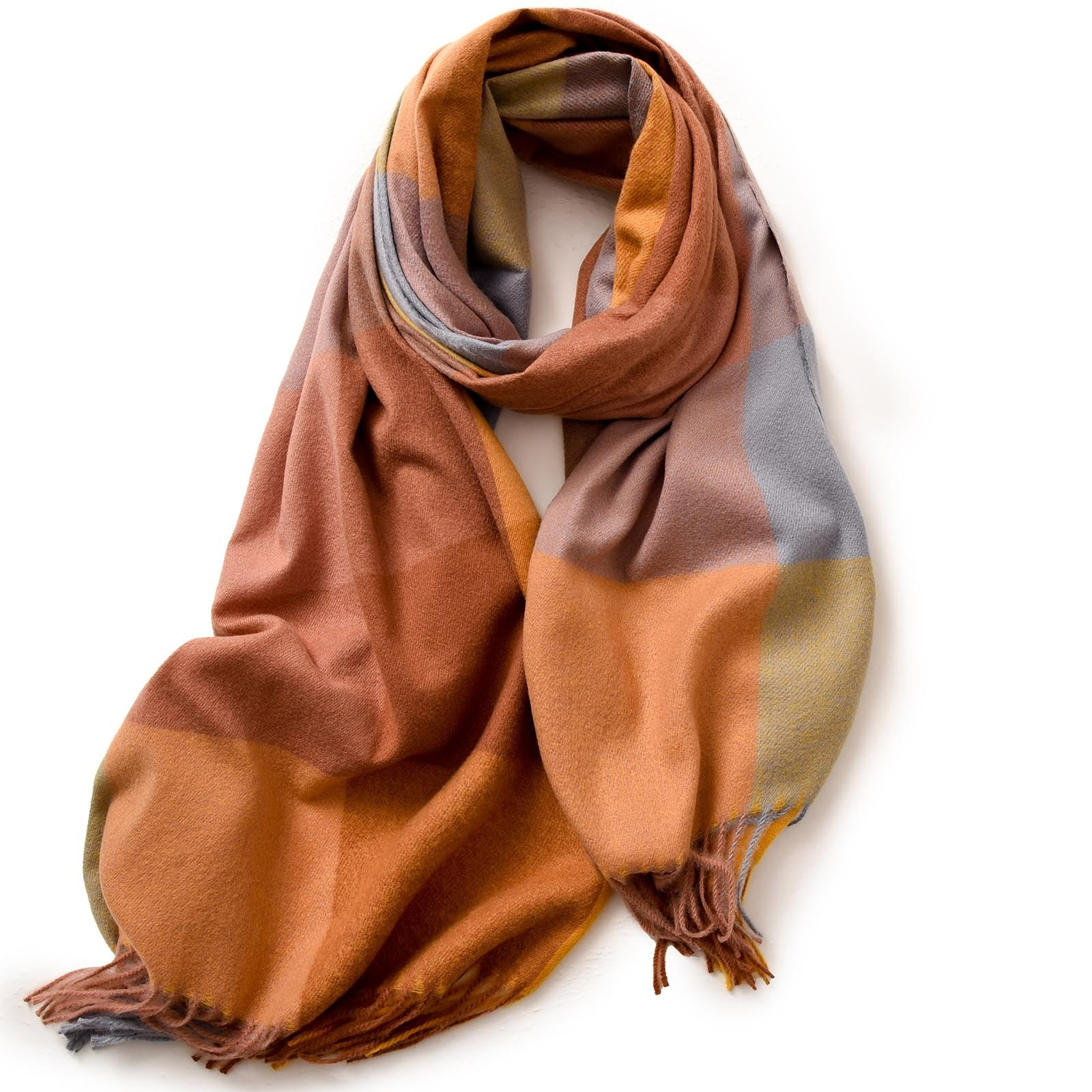 Horkkom Winter Scarf for Women Knitted Warm Long Scarves Soft Color ...