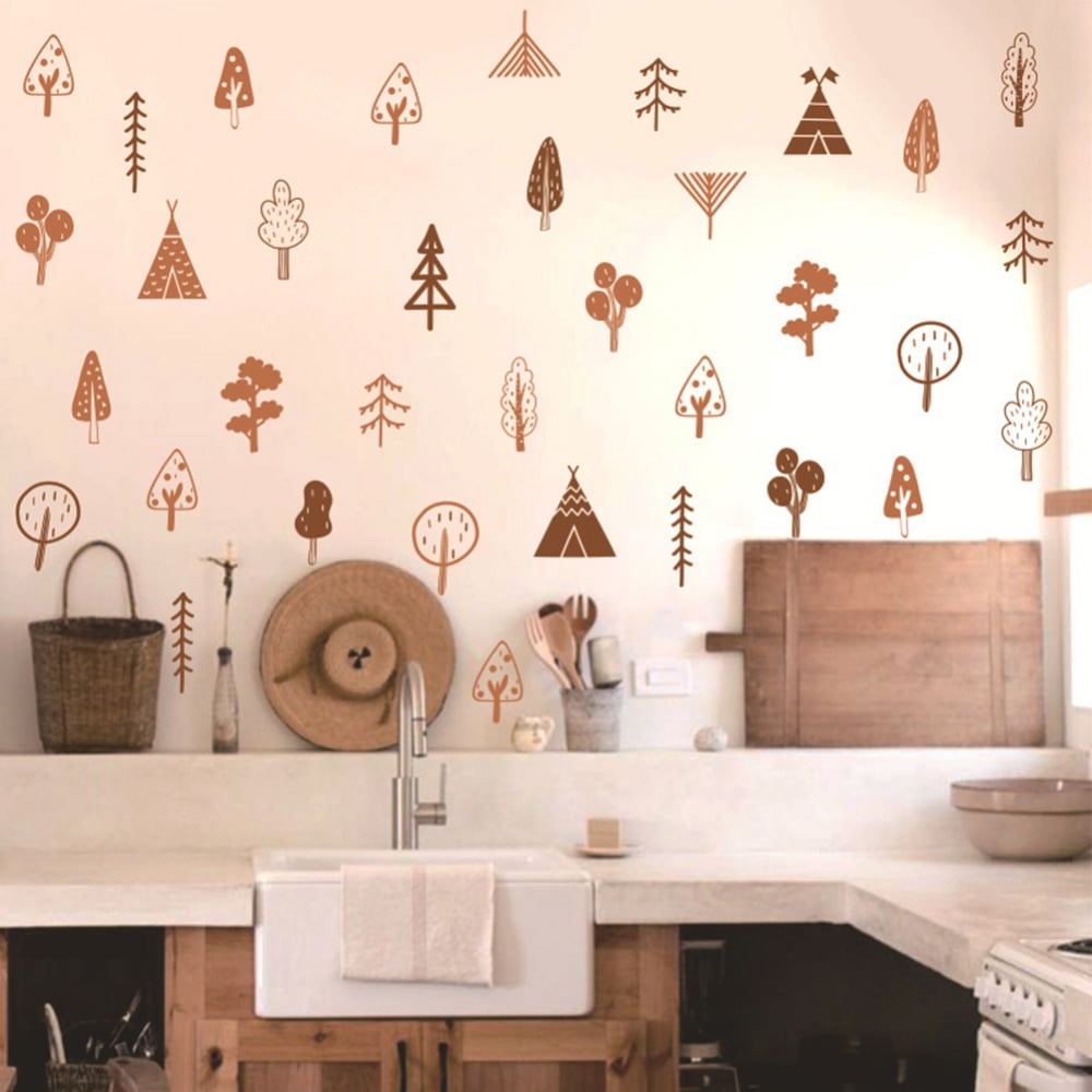 Clearance!!Hotaey Wall Sticker Retro Small Flower Wall Decals Rainbow ...