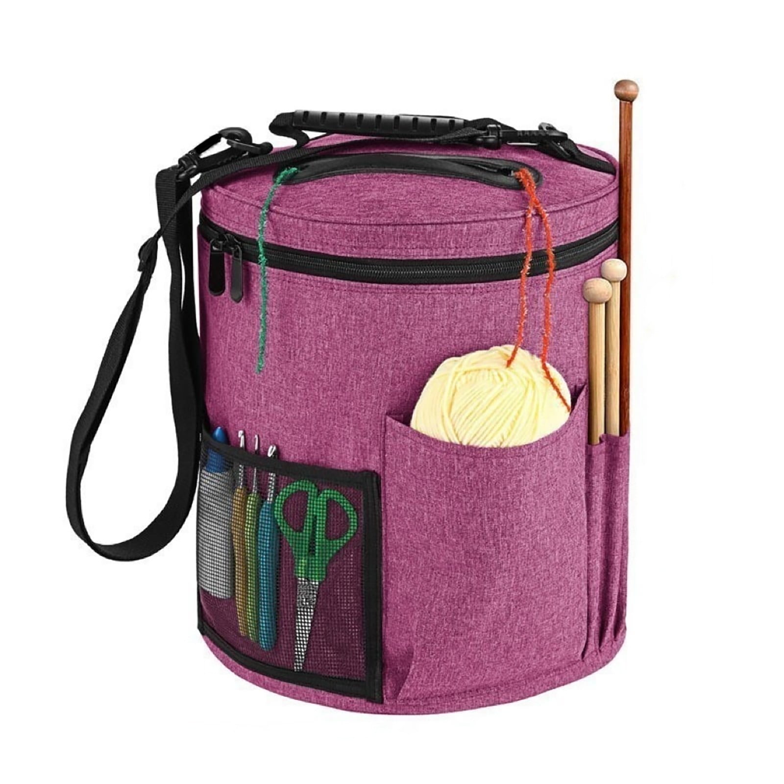Clearance! Huarll 1 Storage Bag Bucket Wool Bag Diy Hand Knitted Wool ...