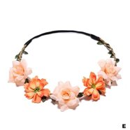 Flower Headband Hair Wreath Floral Garland Crown Headpiece for Bride ...
