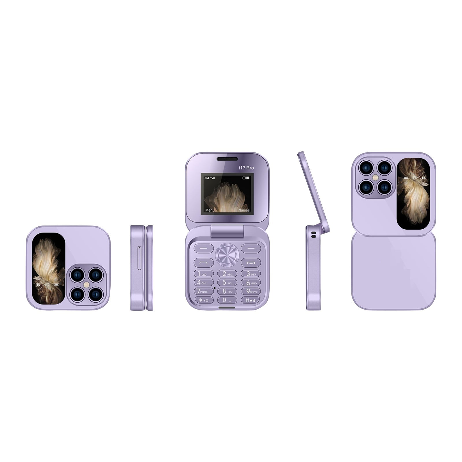 Clearance! I17 PRO Flip Mobile Phone,Foldable Cell Phone,2 SIM Card ...