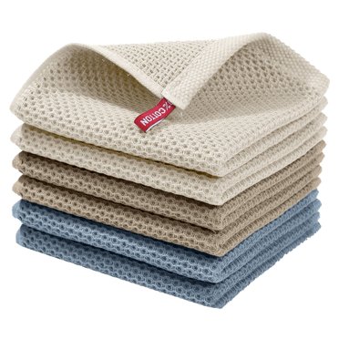 Smiry Super Absorbent 100% Cotton Waffle Weave Kitchen Dish Cloths ...