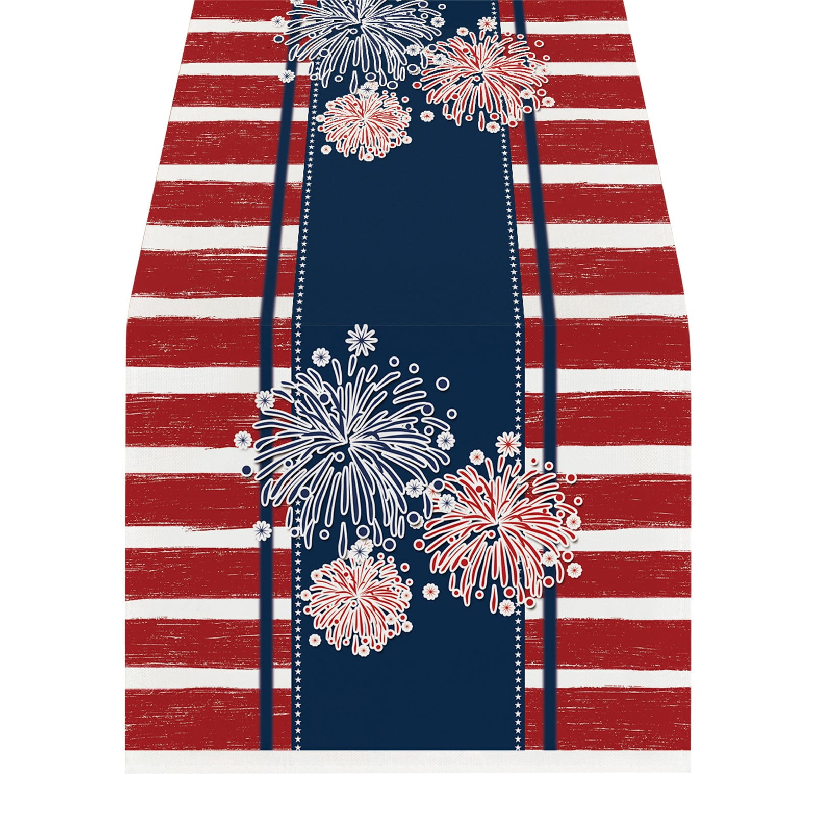 Clearance! Independence Day Table Runnerwatercolor Stripes Table Runner ...