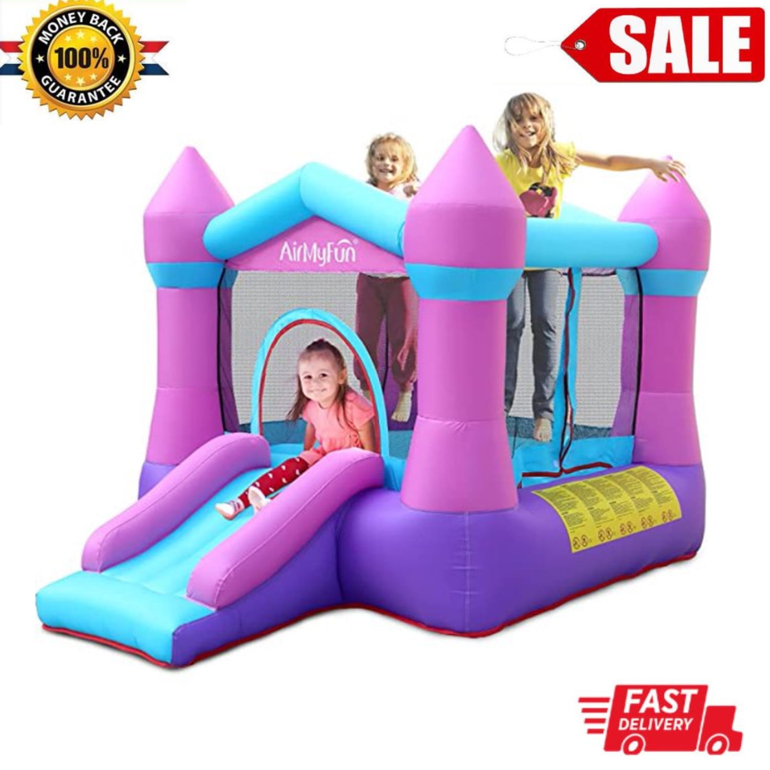 Inflatable Bounce House for Kids, Princess Bounce Castle, Little Girls ...