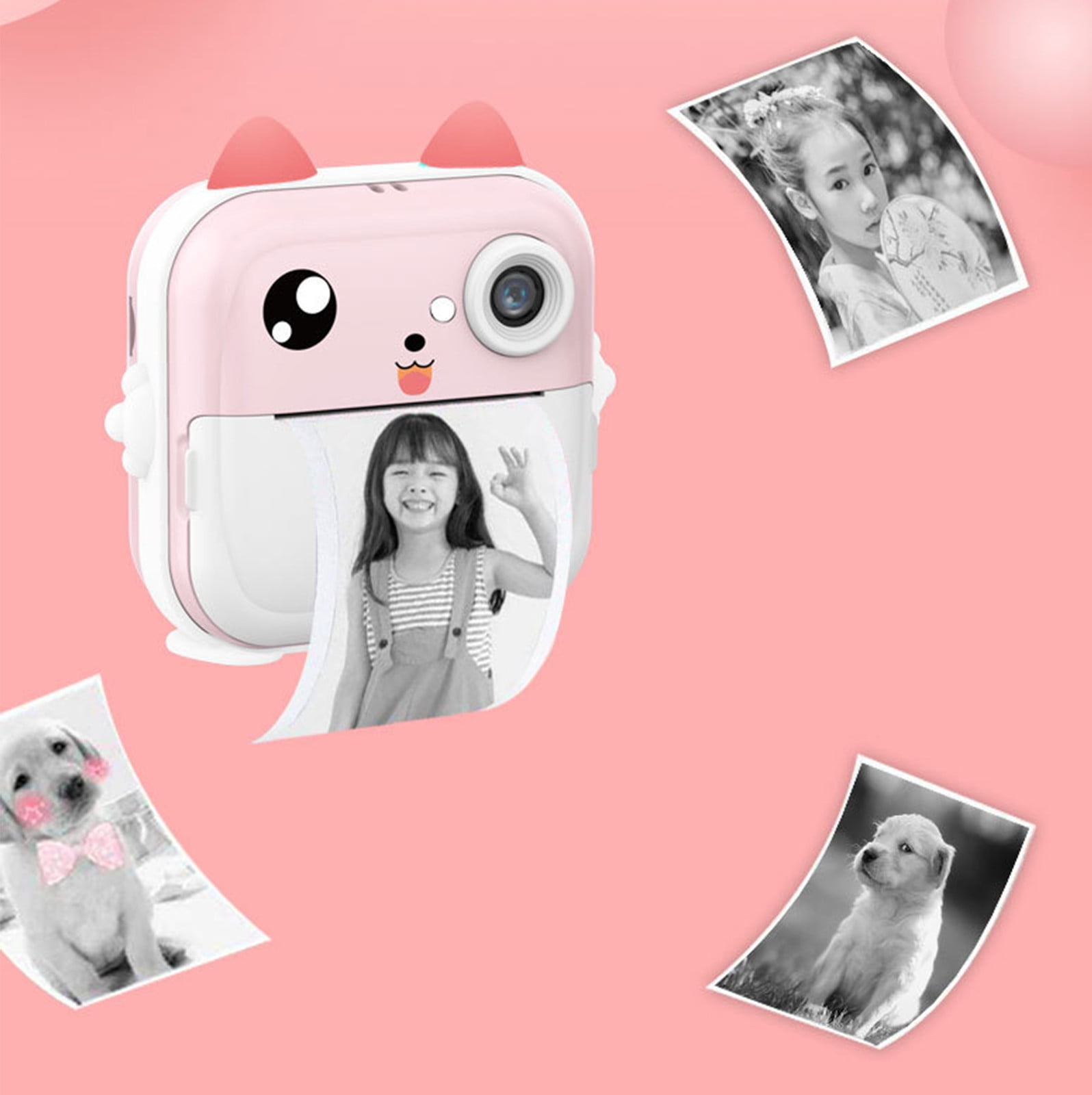 Instant Print Camera for Kids,Mini Printer Portable,Christmas Birthday ...