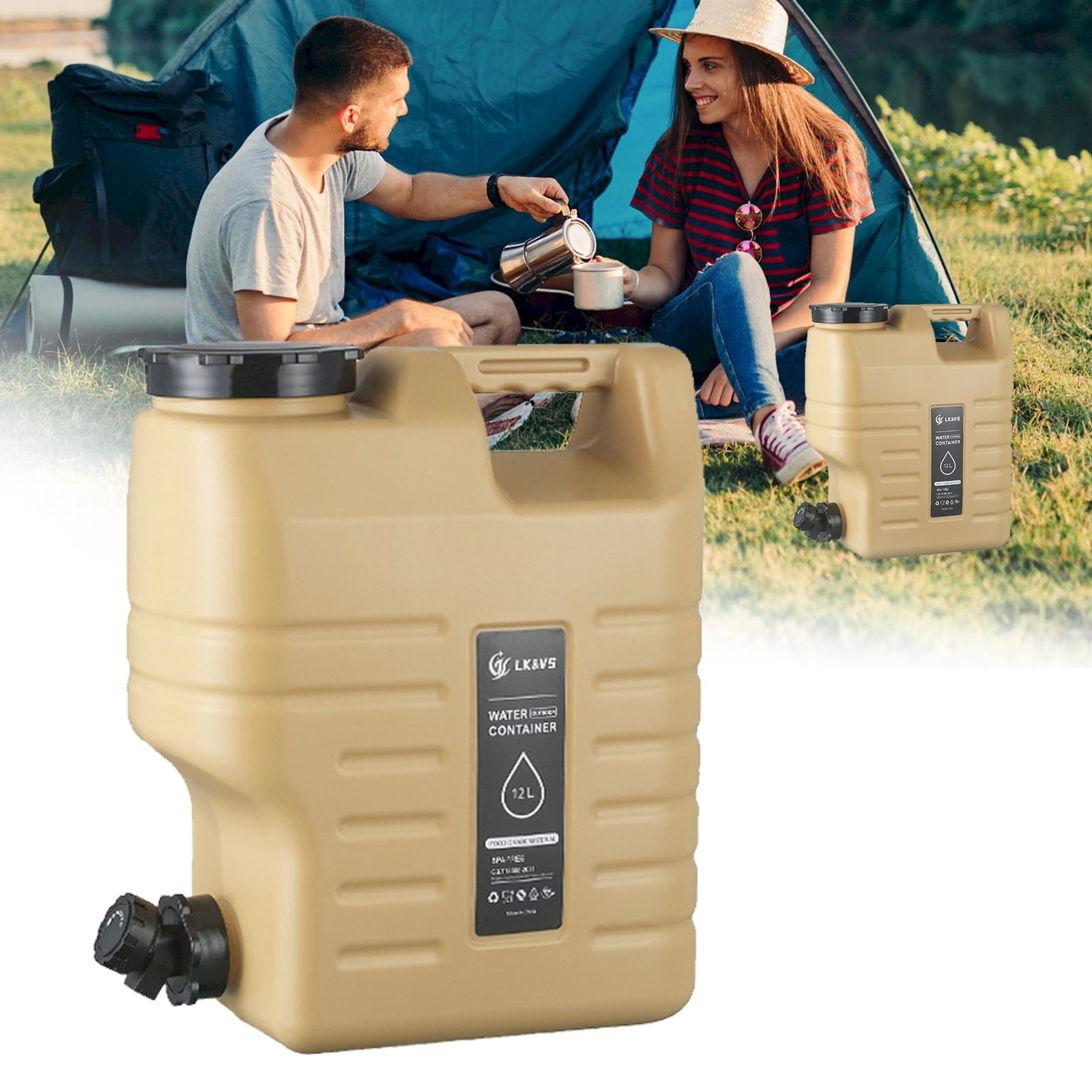 Clearance Iodue 12L Water Jug, Camping Water Container BPA Free Water ...