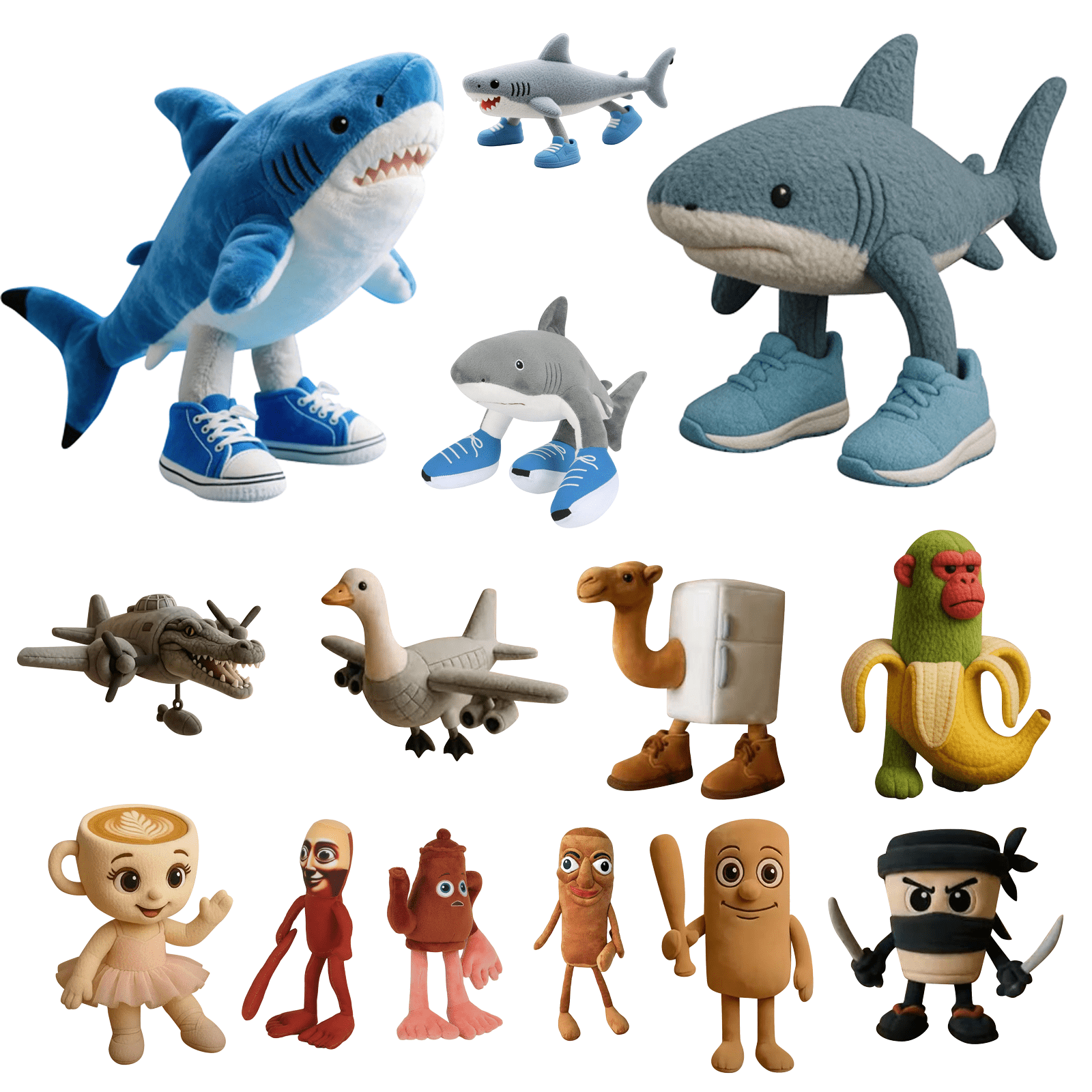 Clearance Italian Brainrot Toys Tralalero Tralala Plush Soft Cute ...