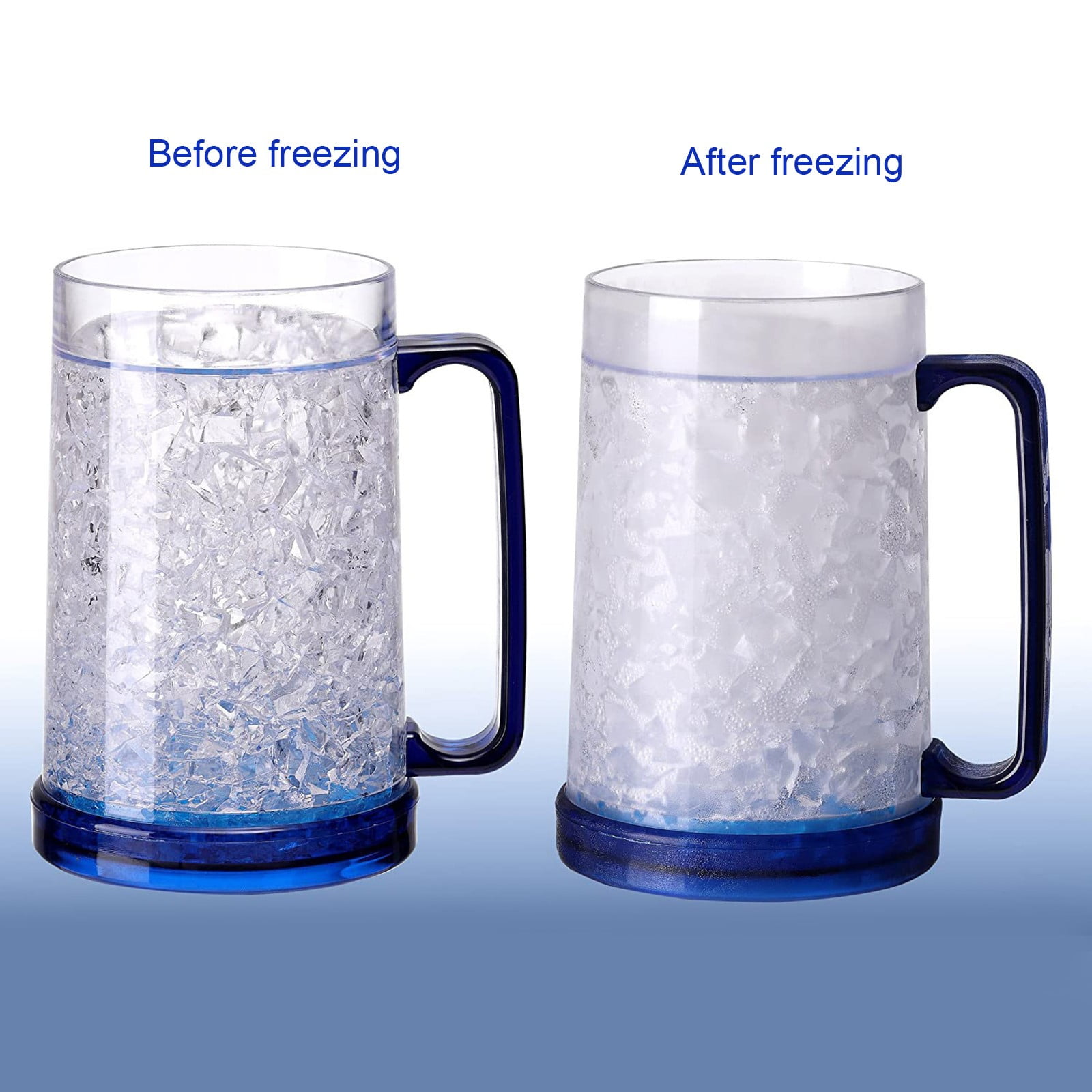 Clearance Item!Xmealix Double Wall Gel Coffee Mug Frosty Freezer Ice ...