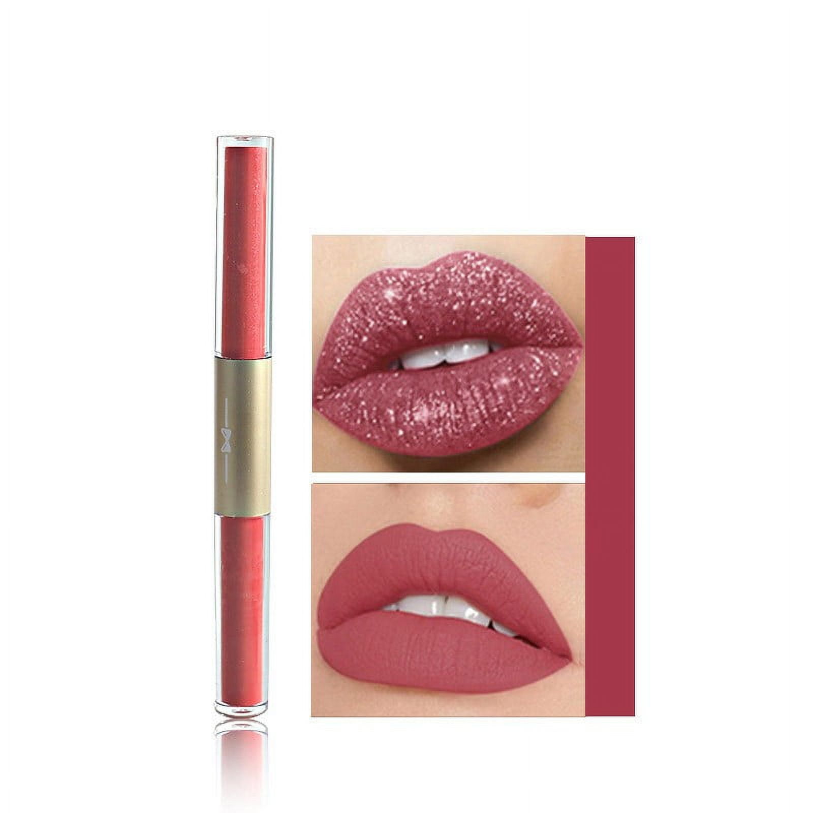 Clearance Items! 6 Colors 2 In 1 Double End Lip Gloss Velvet & Finish ...