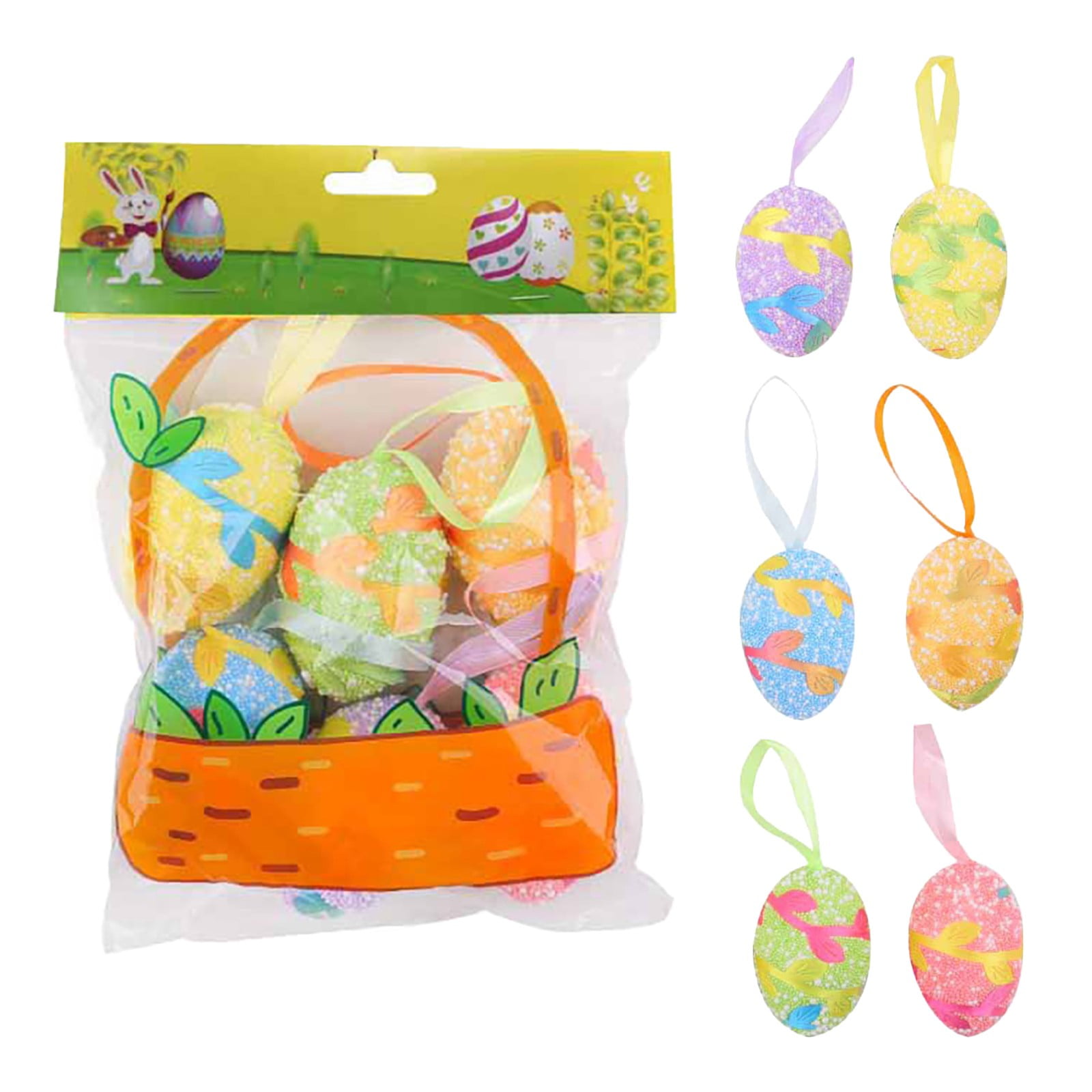 Clearance Items 6Pc Easter Egg Hanging ornaments – Colorful Plastic ...