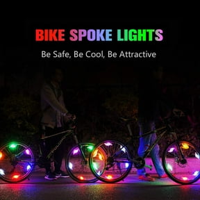 TEYJRY Bike Wheel Lights Waterproof LED 7 in 1 Colors for Wheels Safety ...