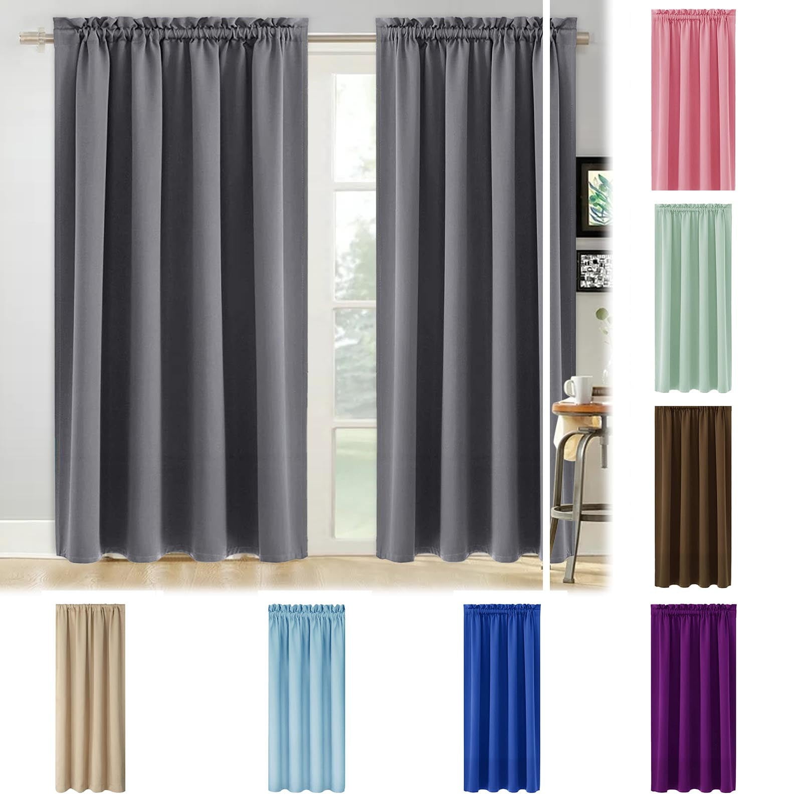 Clearance Items! AMA Border Scandinavian Curtains, Solid Color Silk ...