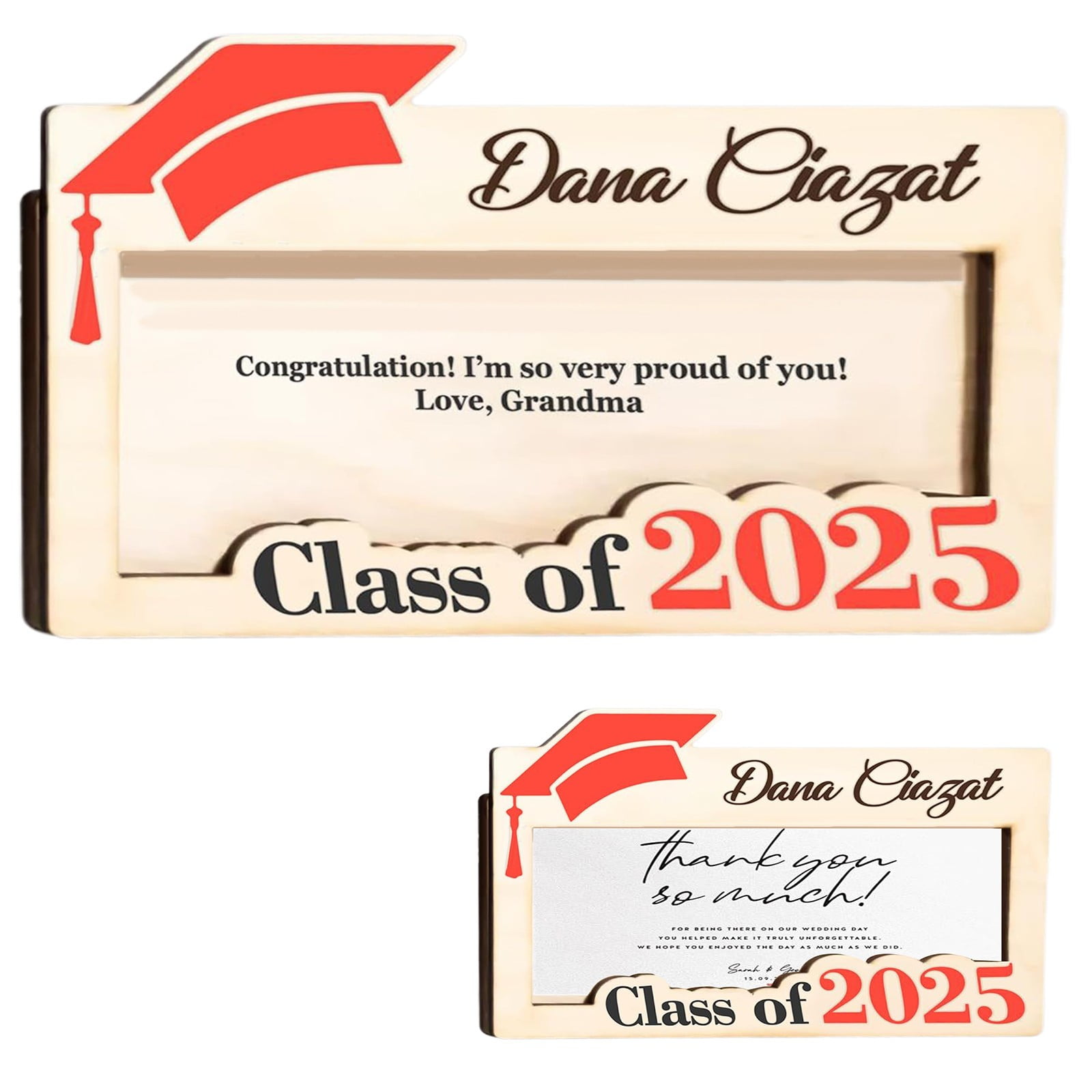 Clearance Items!Aopfjg Wooden Frame Wallet Graduation Season Wallet ...
