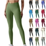 Clearance Items BiZtdJrK Yoga Pants for Women V Crossover High Waisted ...