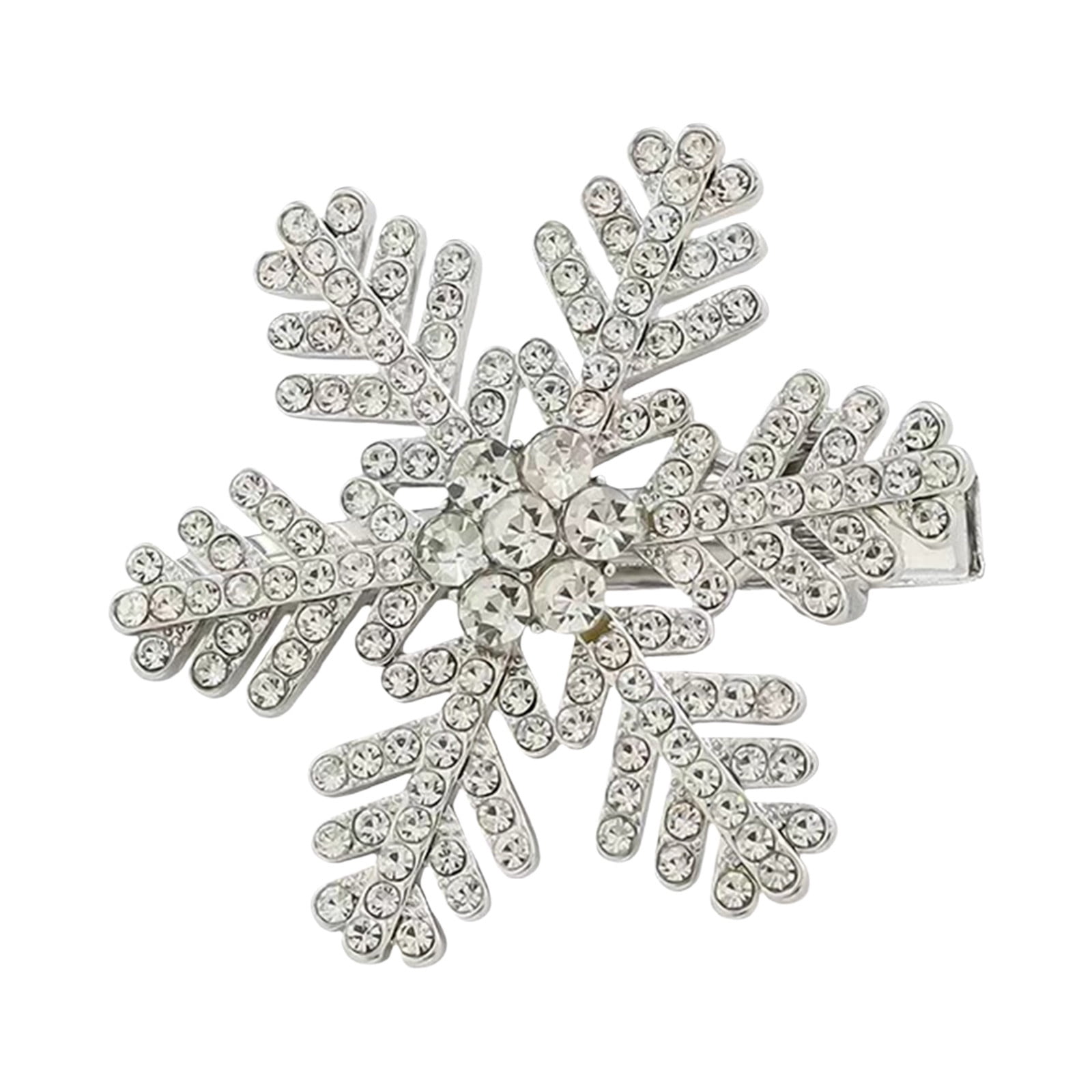 Clearance Items! FAJHHA Rhinestone Snowflake Hair Clip,Sparkly Metal ...