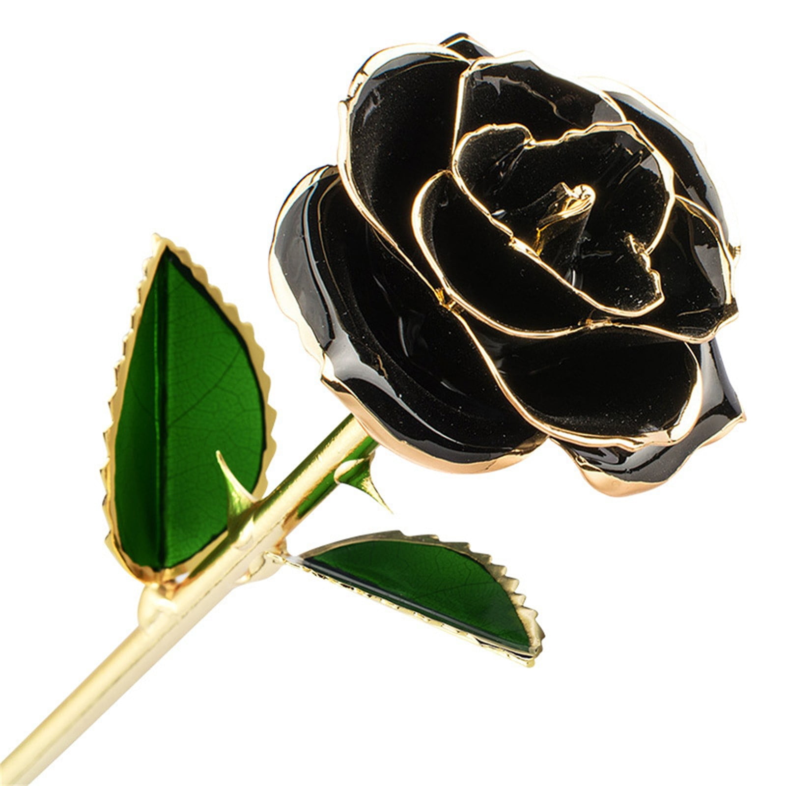 Clearance Items Gold Dipped Rose with Transparent Stand, Real Long-Stem ...