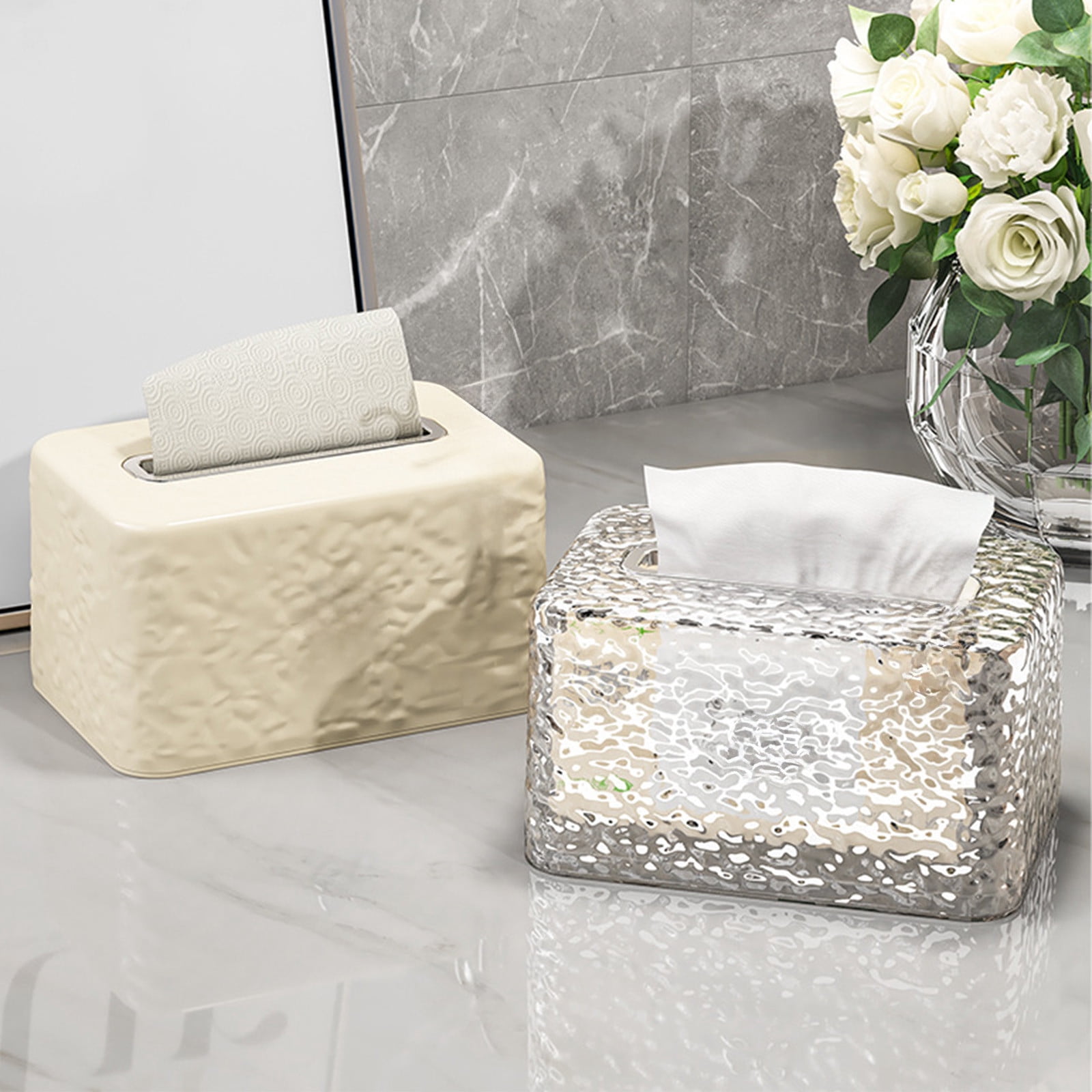 Clearance Items! Gosuguu Tissue Box Cover with Organizer, Cell Phone ...