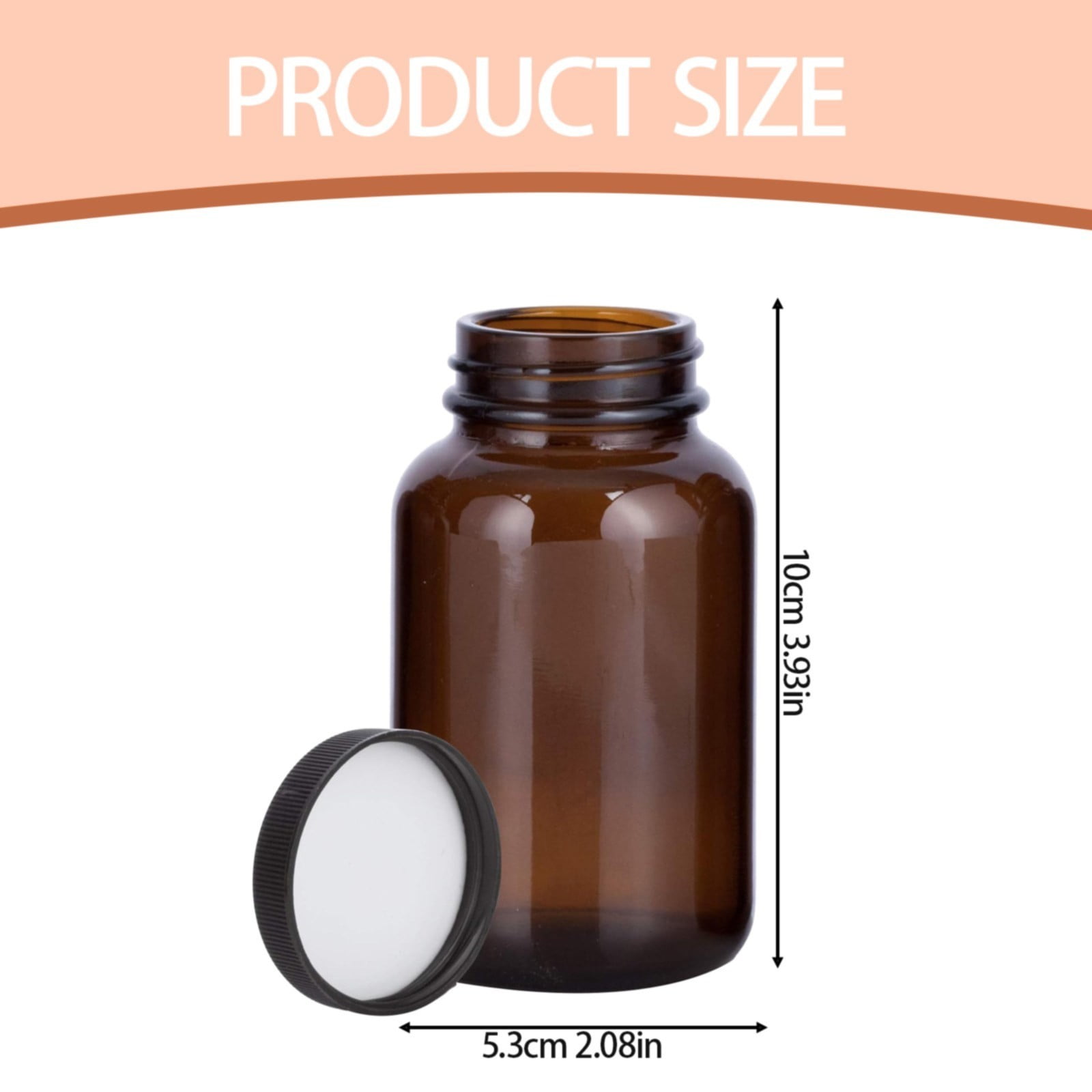 Clearance Items! Light-Proof Glass Bottle, Hilingoto Dark Brown Wide ...