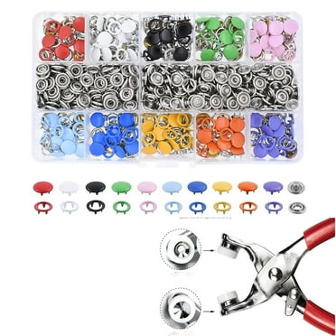 50 Sets Sew On Snaps Buttons Metal Snaps Fasteners Press Studs Buttons ...