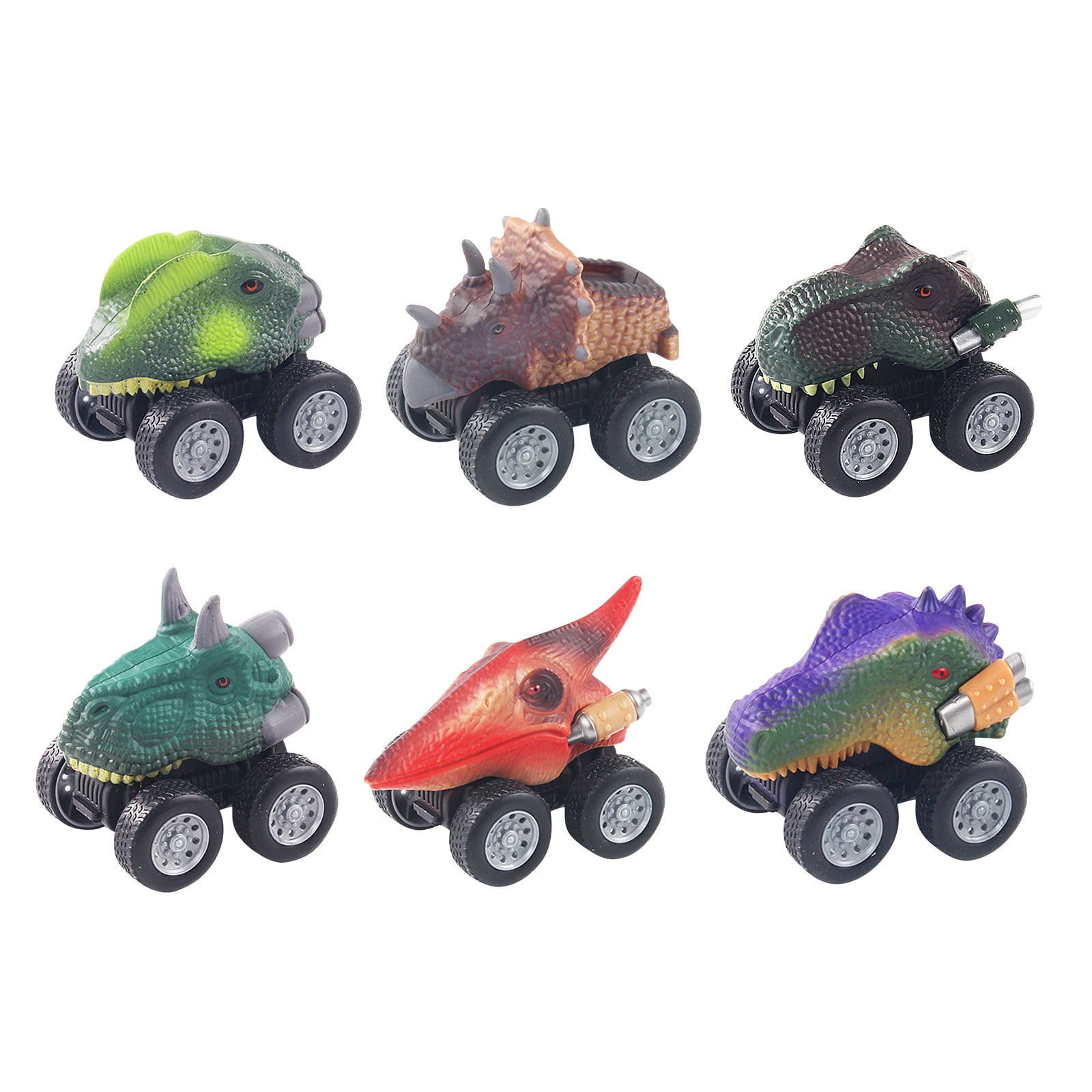 Clearance Items Outlet!Pull Back Dinosaur Car 6 Pack Dino Toys for 3 ...