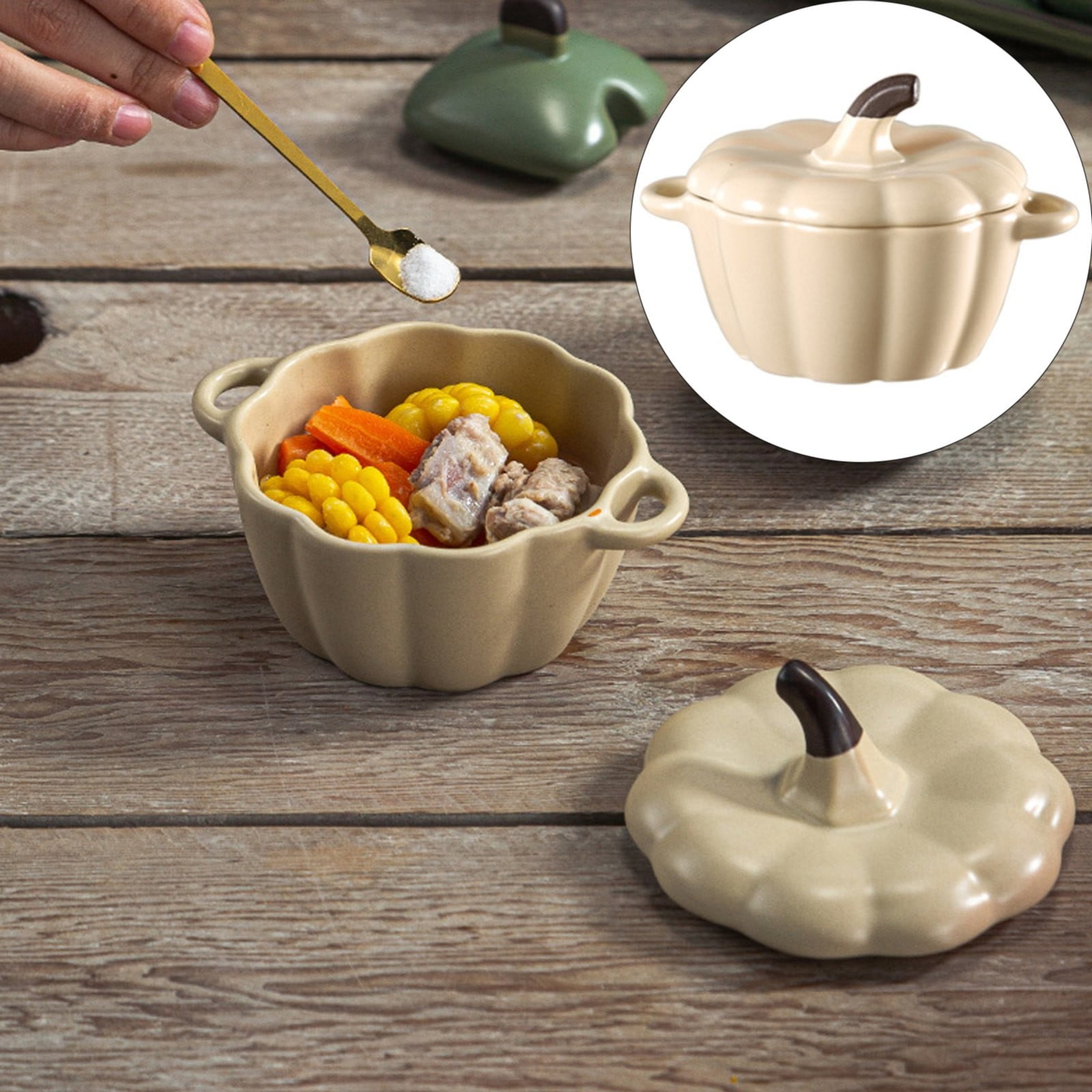 Clearance Items！ Oven Pumpkin Bowls Ceramic Pumpkin Pots For Cooking ...