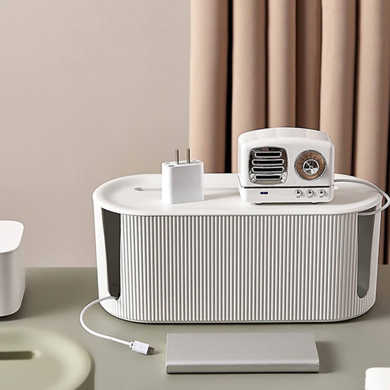 Clearance Items!Pamqxs No Rdic Cable Management Box Brown Wire ...